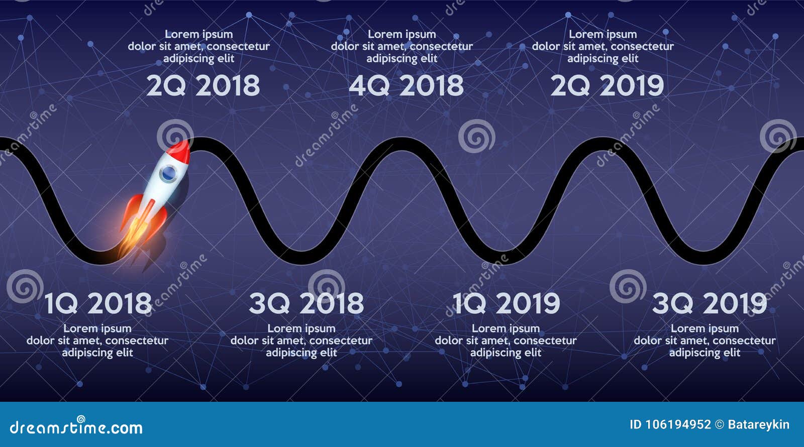 Business Concept of Timeline Roadmap. Stock Vector - Illustration of ...