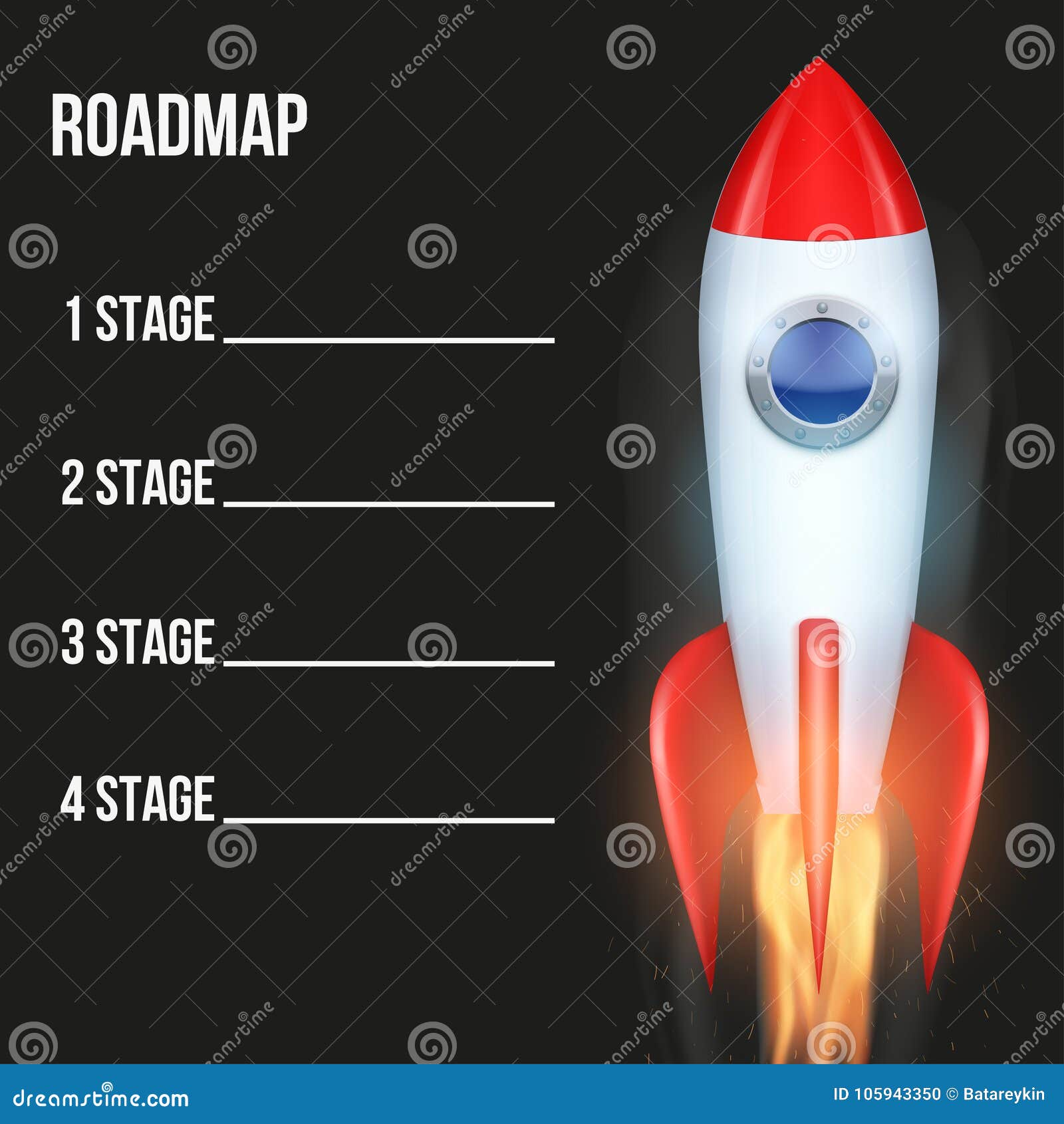 Business Concept of Timeline Roadmap with Rocket Stock Vector ...