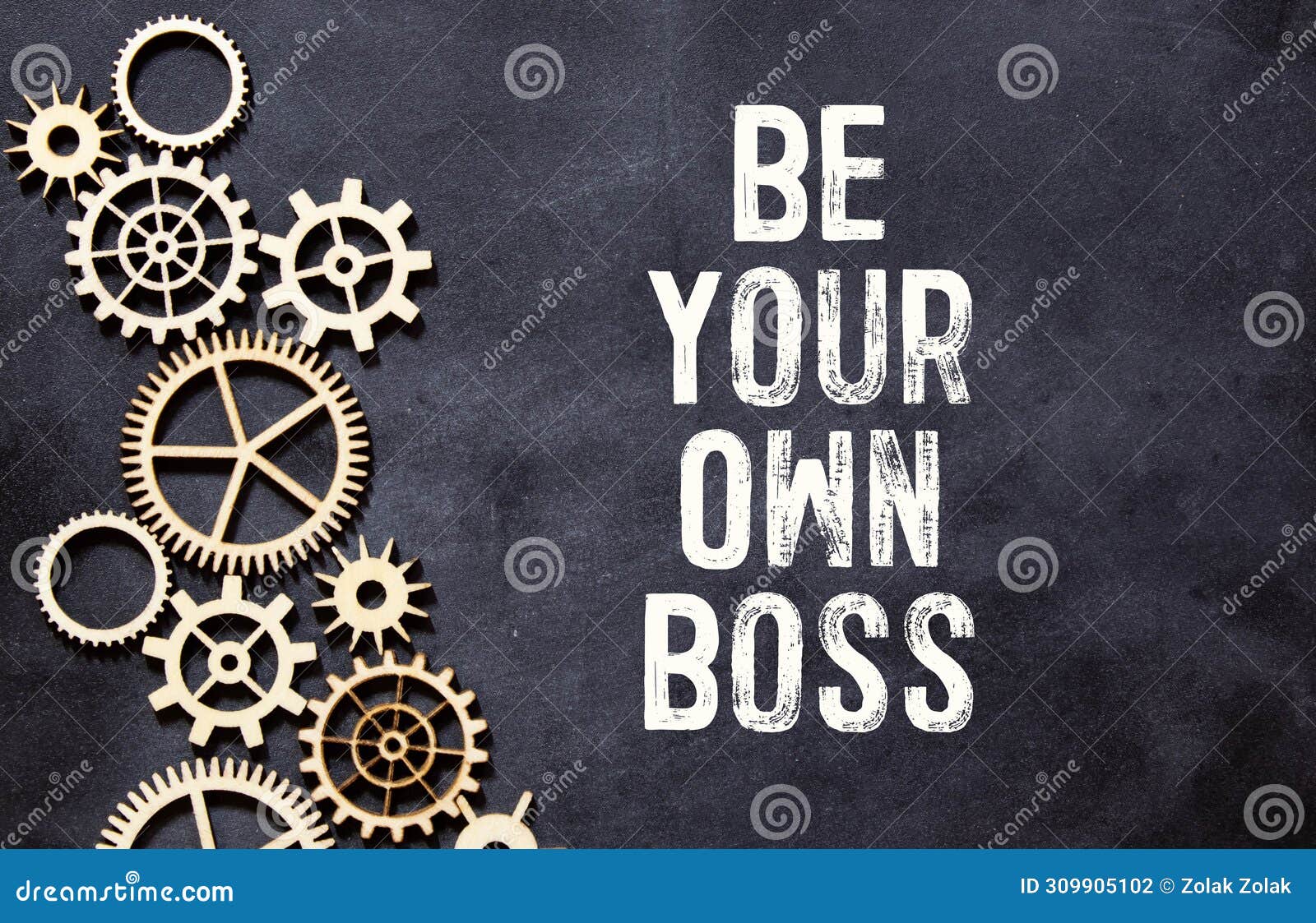 Business Concept - Top View Notebook Writing Be Your Own Boss Stock ...