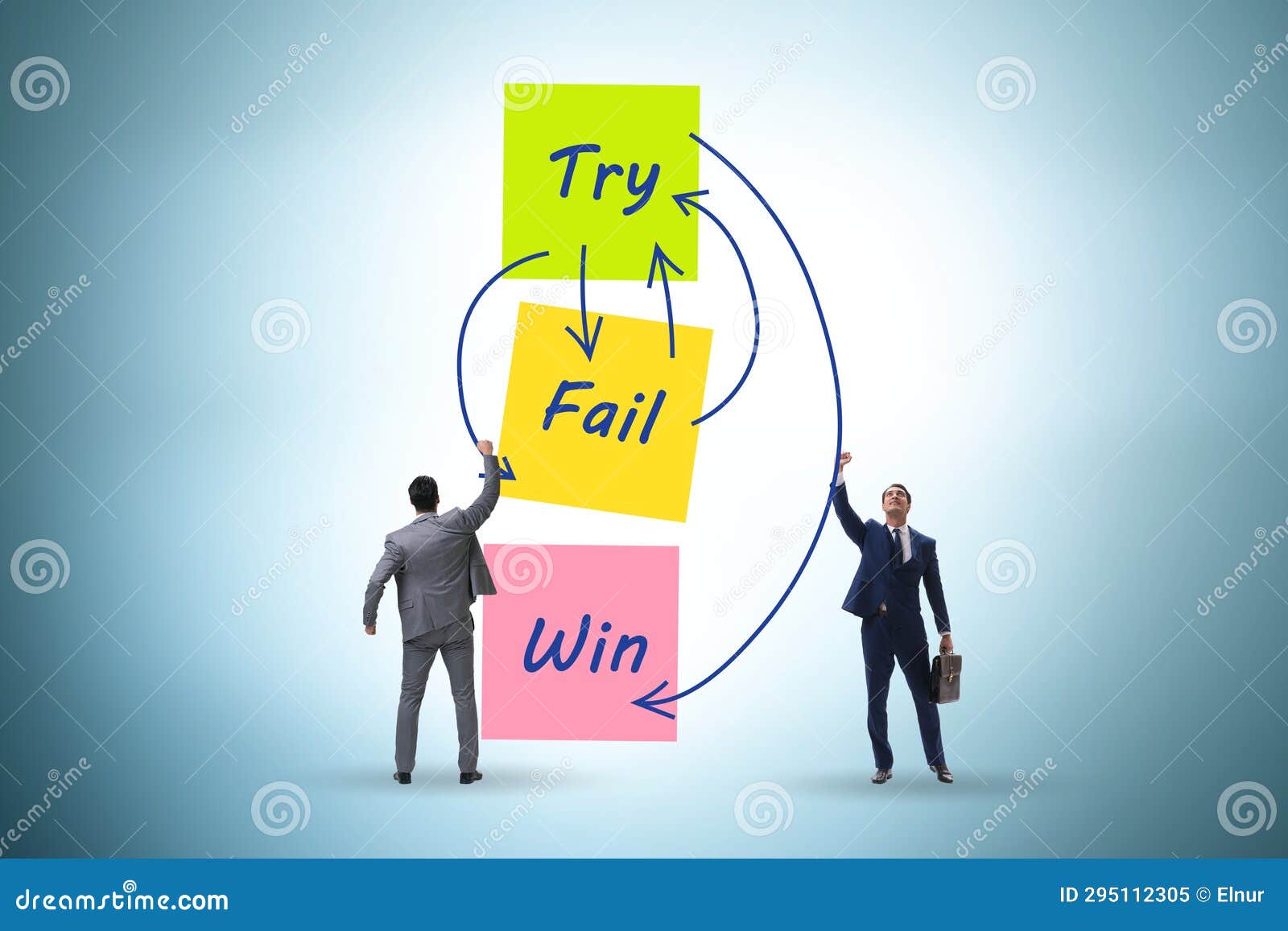 Business Concept of Try Fail Win Stock Image - Image of idea ...