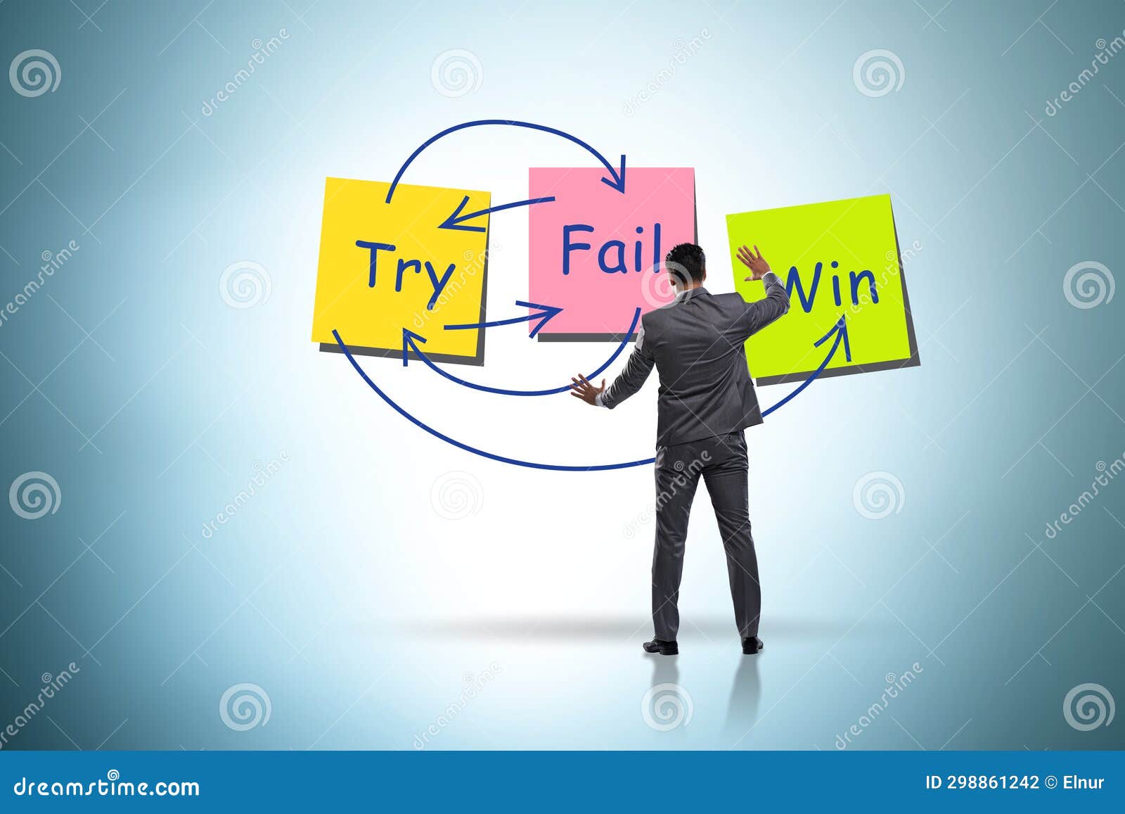 Business Concept of Try Fail Win Stock Photo - Image of fail ...