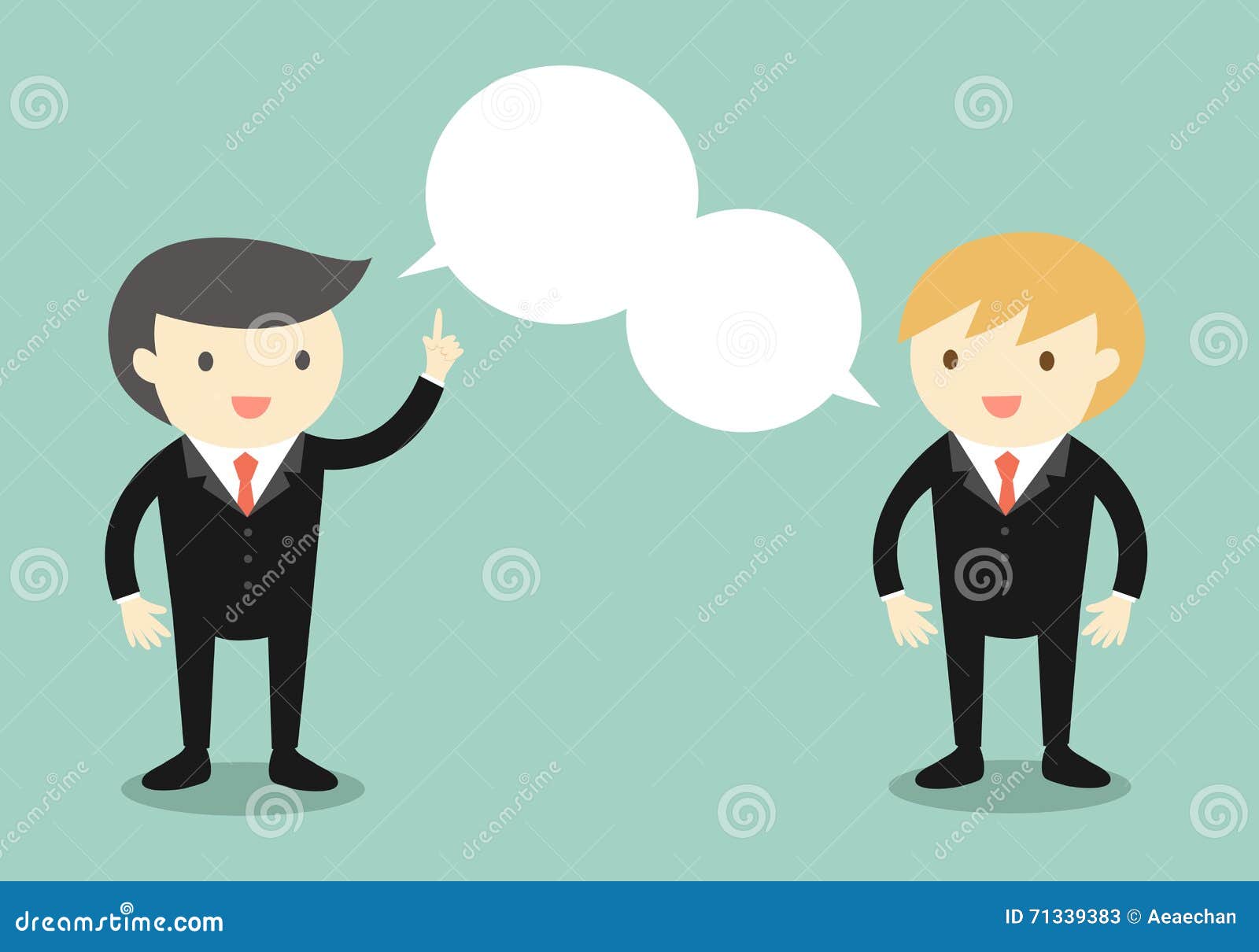 Business Concept, Two Businessmen are Talking the Same Thing. Stock ...
