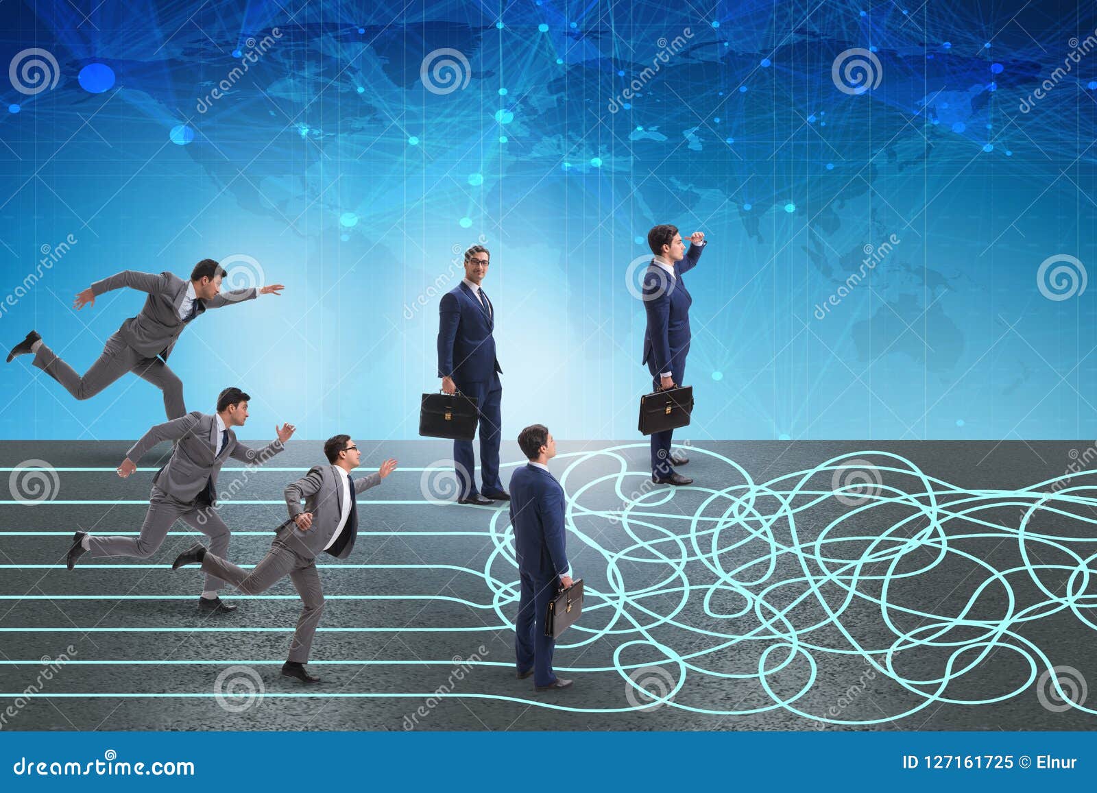 The Business Concept of Uncertainty and Confusion Stock Image - Image ...