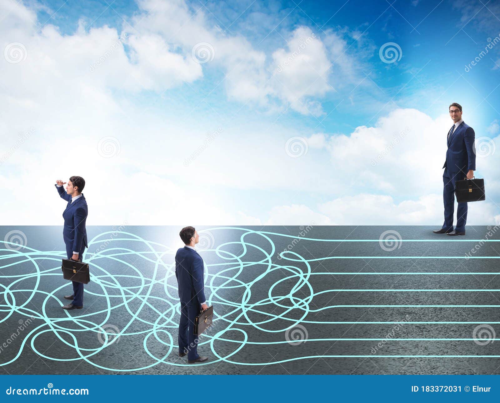 Business Concept of Uncertainty and Confusion Stock Illustration ...