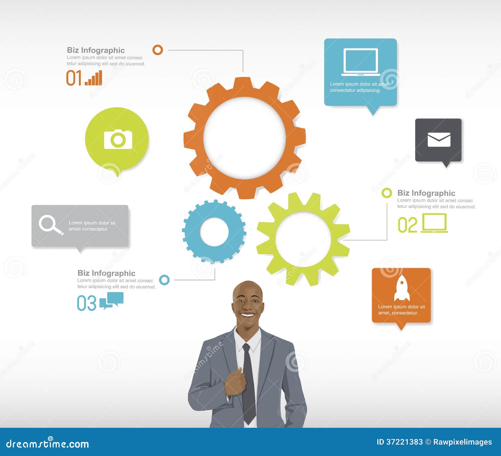 Infographic Ideas Timeline Business Data Visualization With 4 Option ...