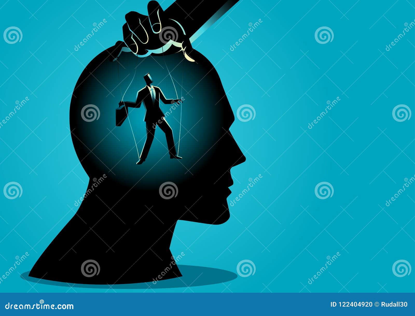 Puppet Master Controls Mind Stock Vector - Illustration of master ...