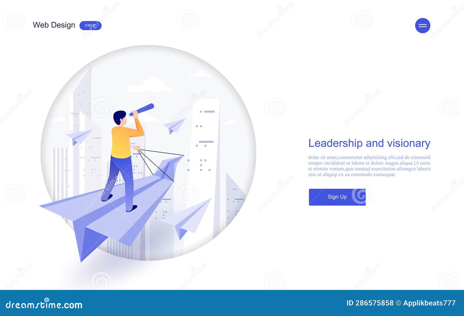 Business Concept of Vision,leadership .Vector Stock Vector ...