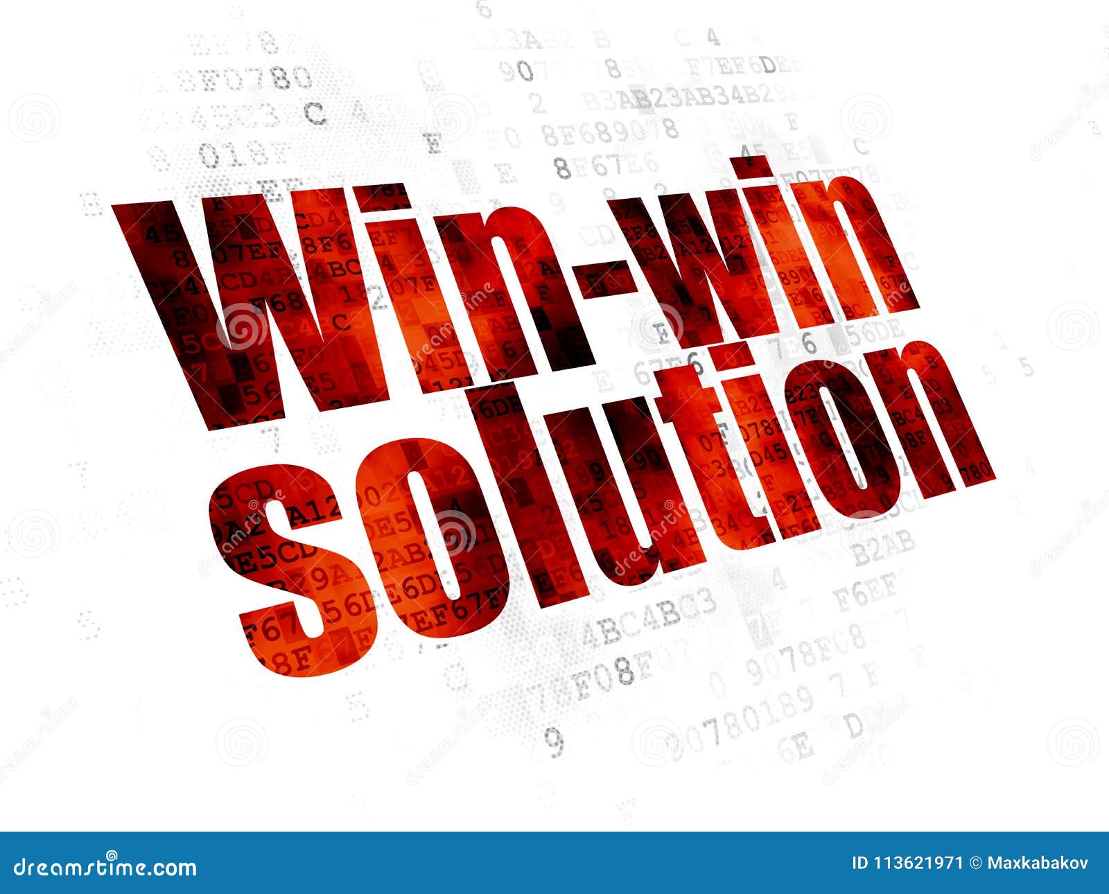 Business Concept: Win-win Solution on Digital Background Stock ...