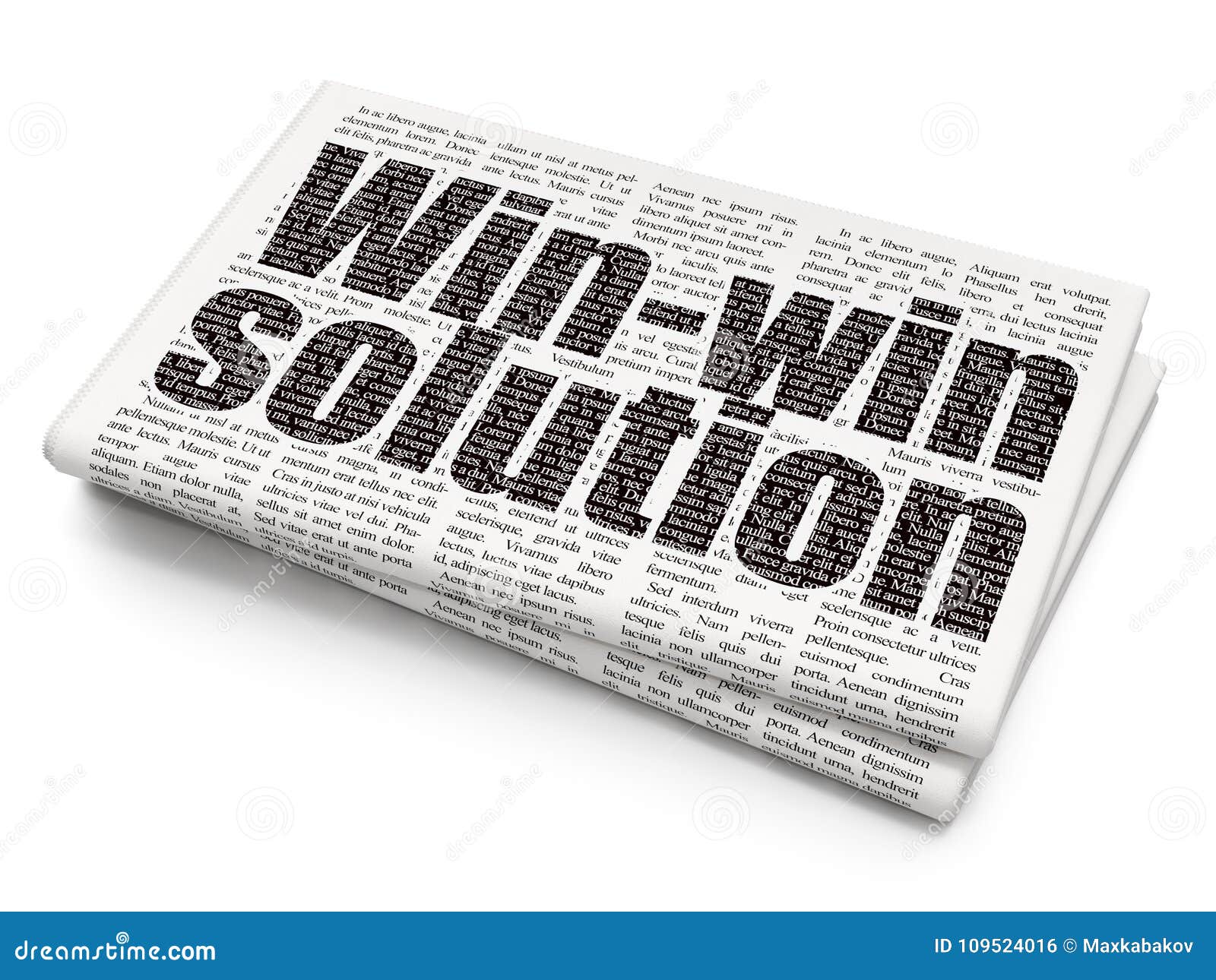 Business Concept: Win-win Solution on Newspaper Background Stock ...