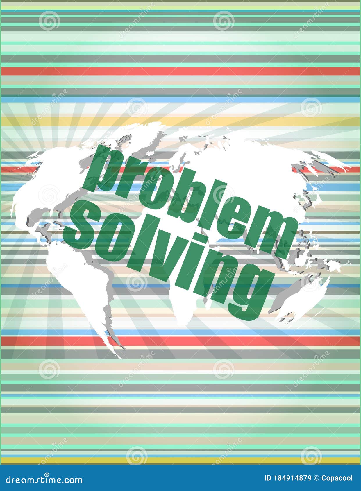 Business Concept: Words Problem Solving on Digital Screen Stock ...