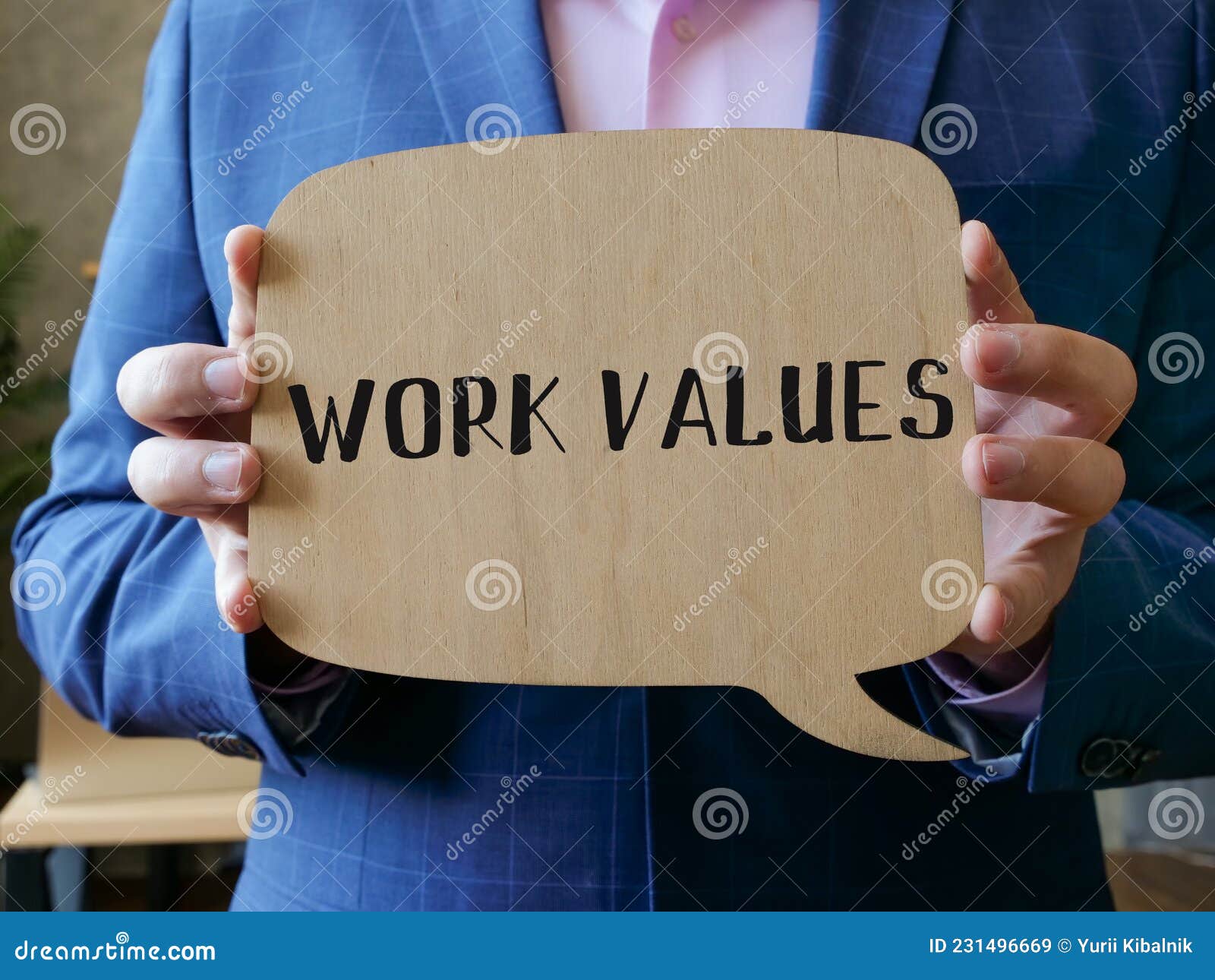 Business Concept about WORK VALUES with Phrase on the Page Stock Image ...