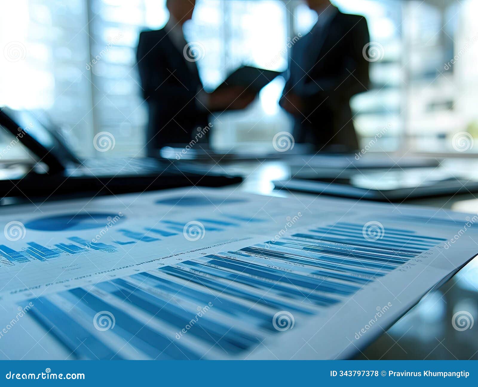 Business Concepts. Business Documents are Placed on a Conference Table ...