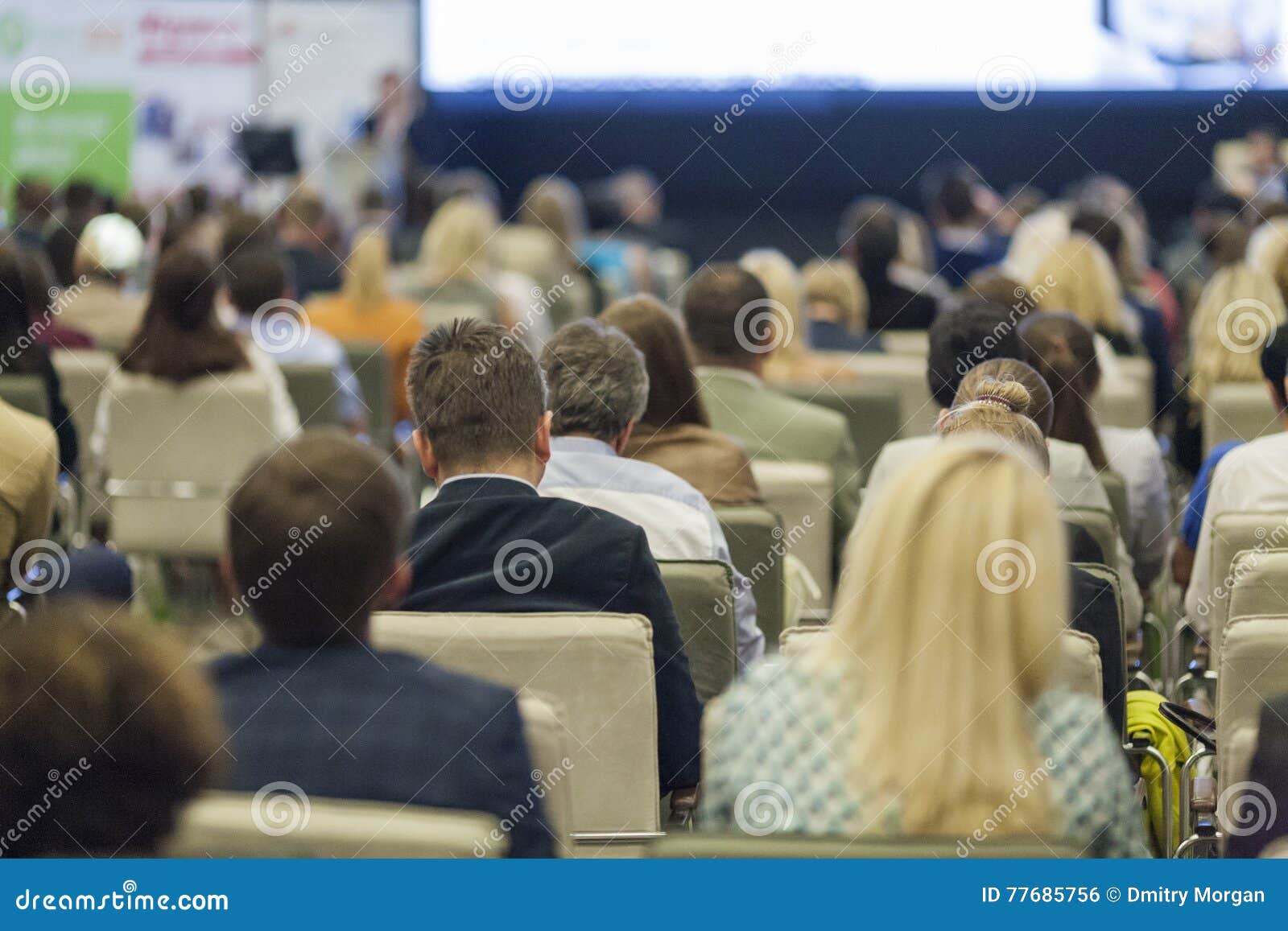 Business Concepts. Large Group of People at the Conference Watching ...