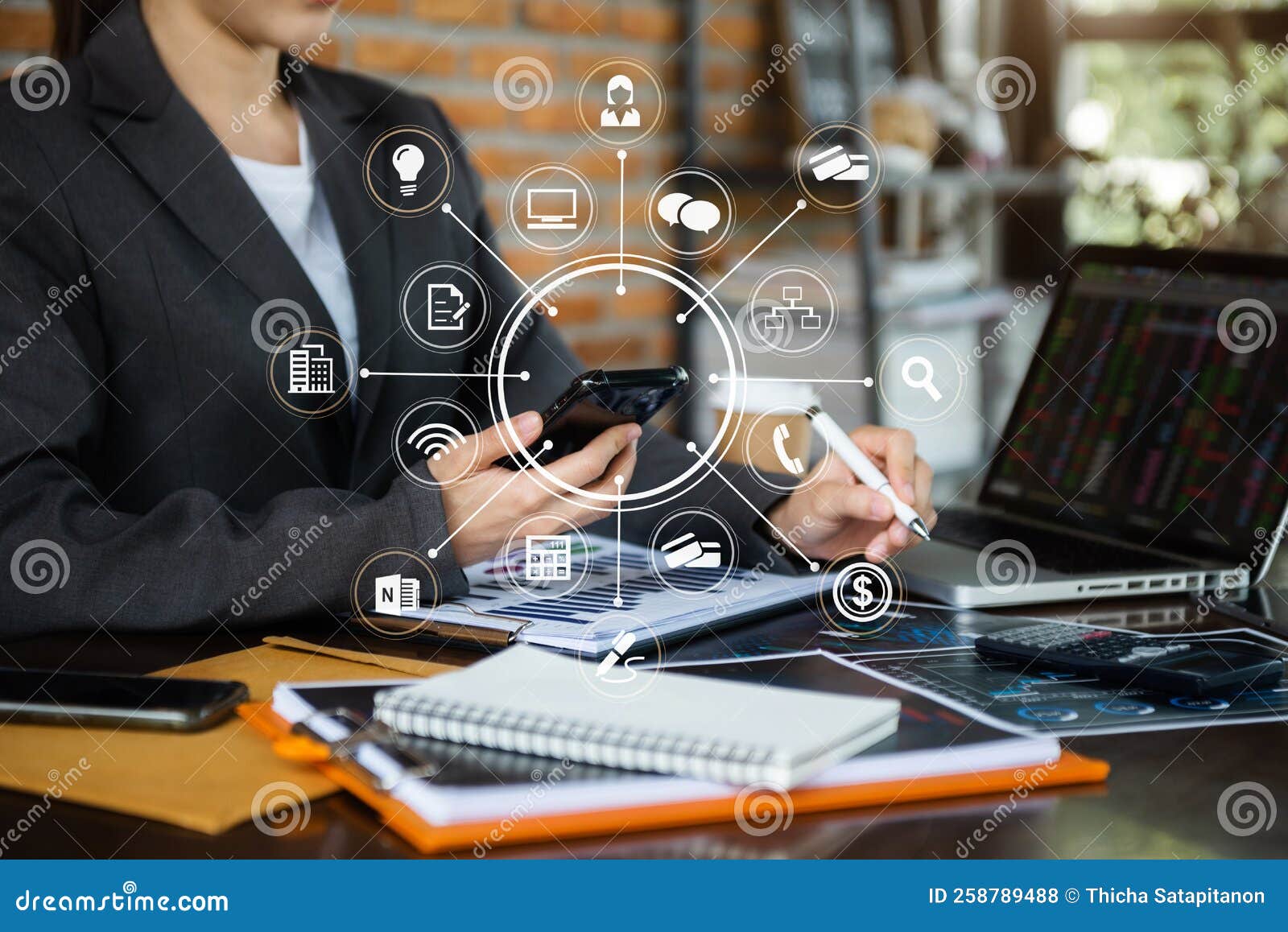 Business Concepts, Business People Working in the Work Area with ...