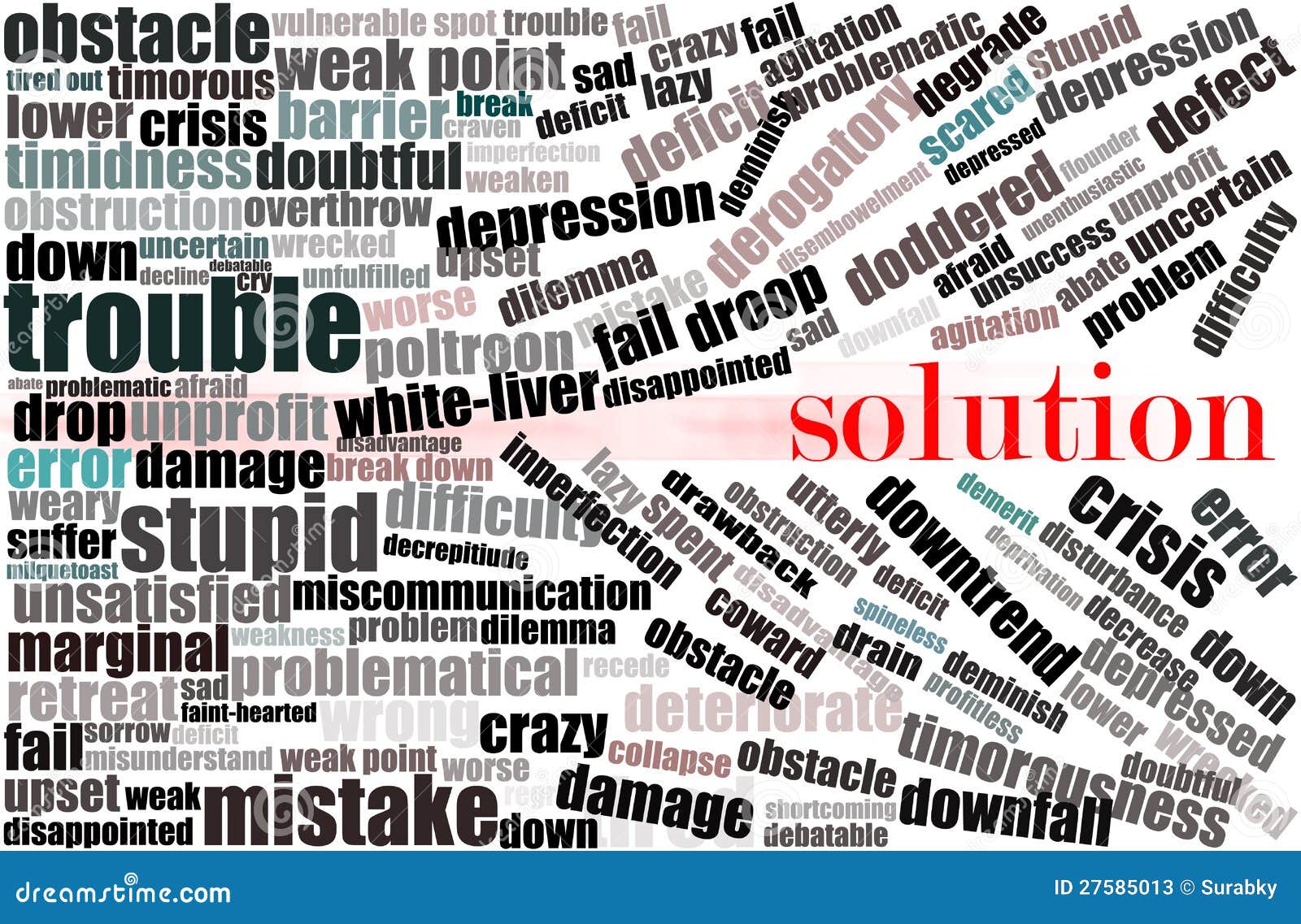 Business Conceptual Words, Vision Stock Illustration - Illustration of ...