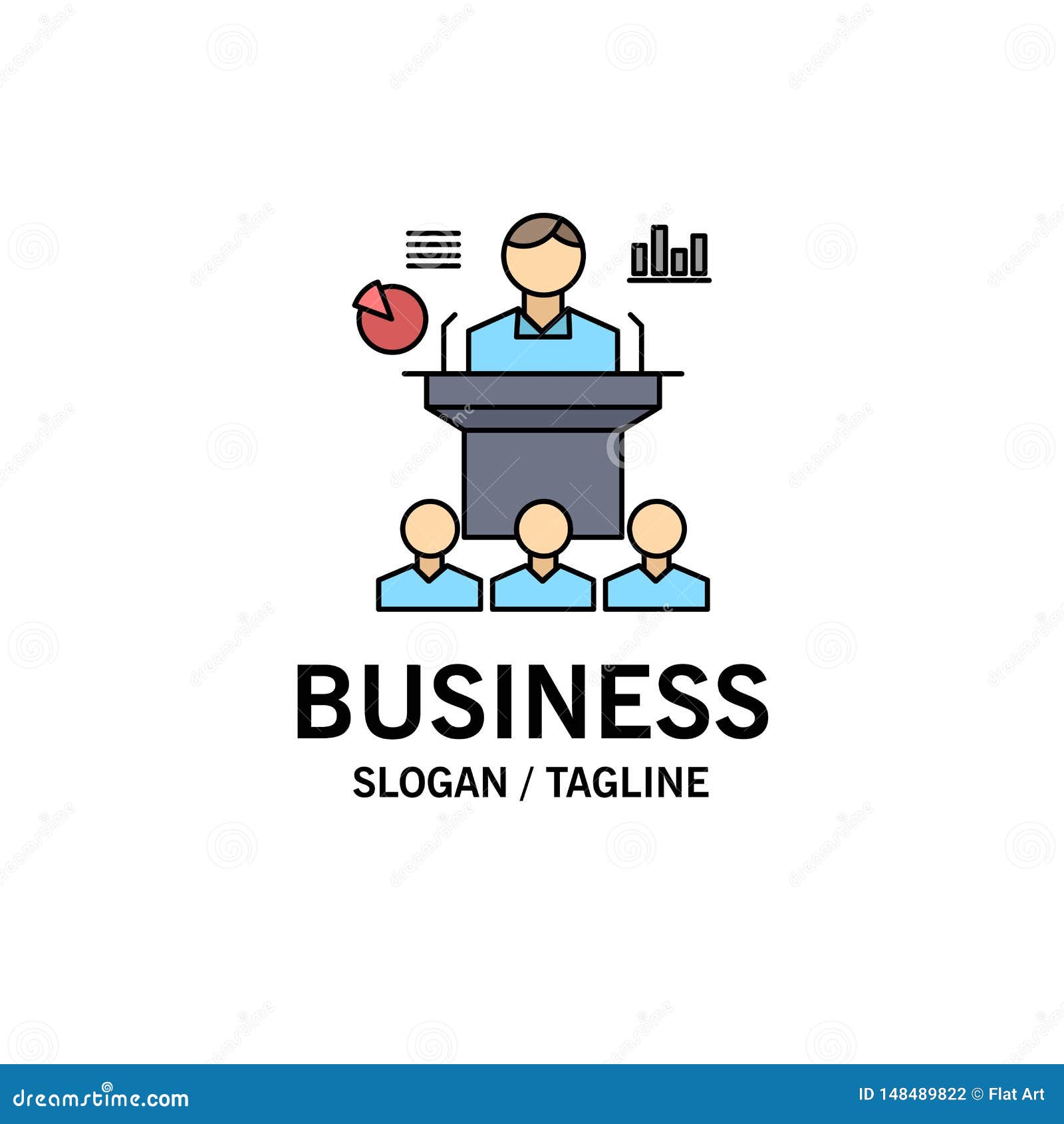 Business, Conference, Convention, Presentation, Seminar Flat Color Icon ...