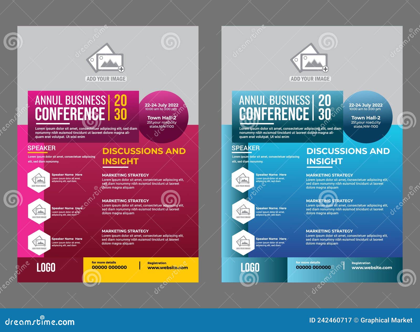 Business Conference Flyer Deign Very Modern Template Stock Vector ...