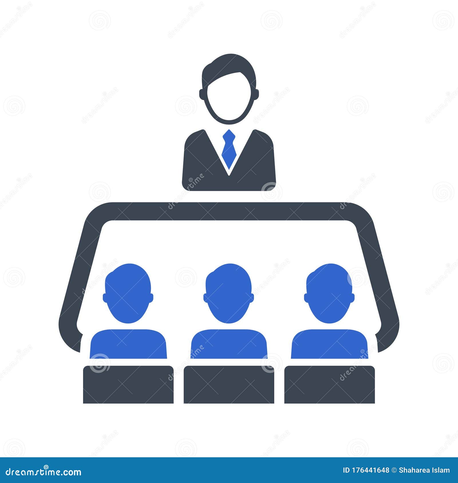 Business Conference Icon stock vector. Illustration of icon - 176441648