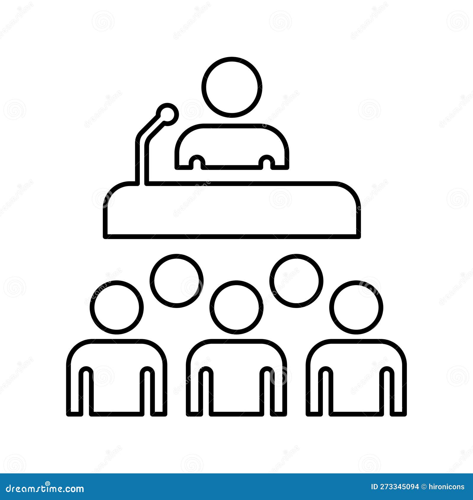 Business Conference Icon. Outline Design Stock Illustration ...
