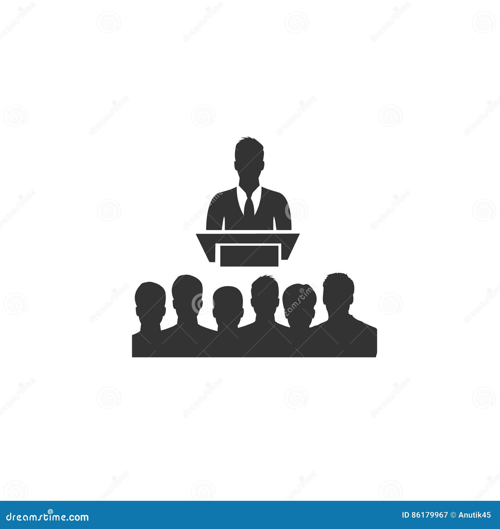 Business Conference, Icon, Vector Stock Vector - Illustration of orator ...