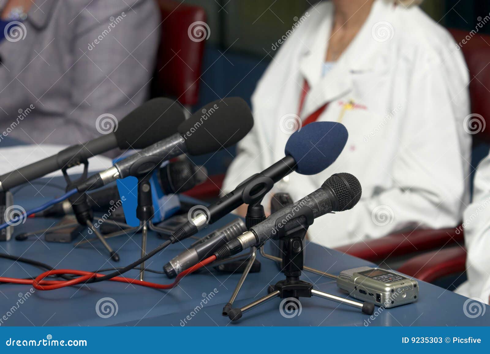 Business Conference Microphones Stock Image - Image of campaign ...