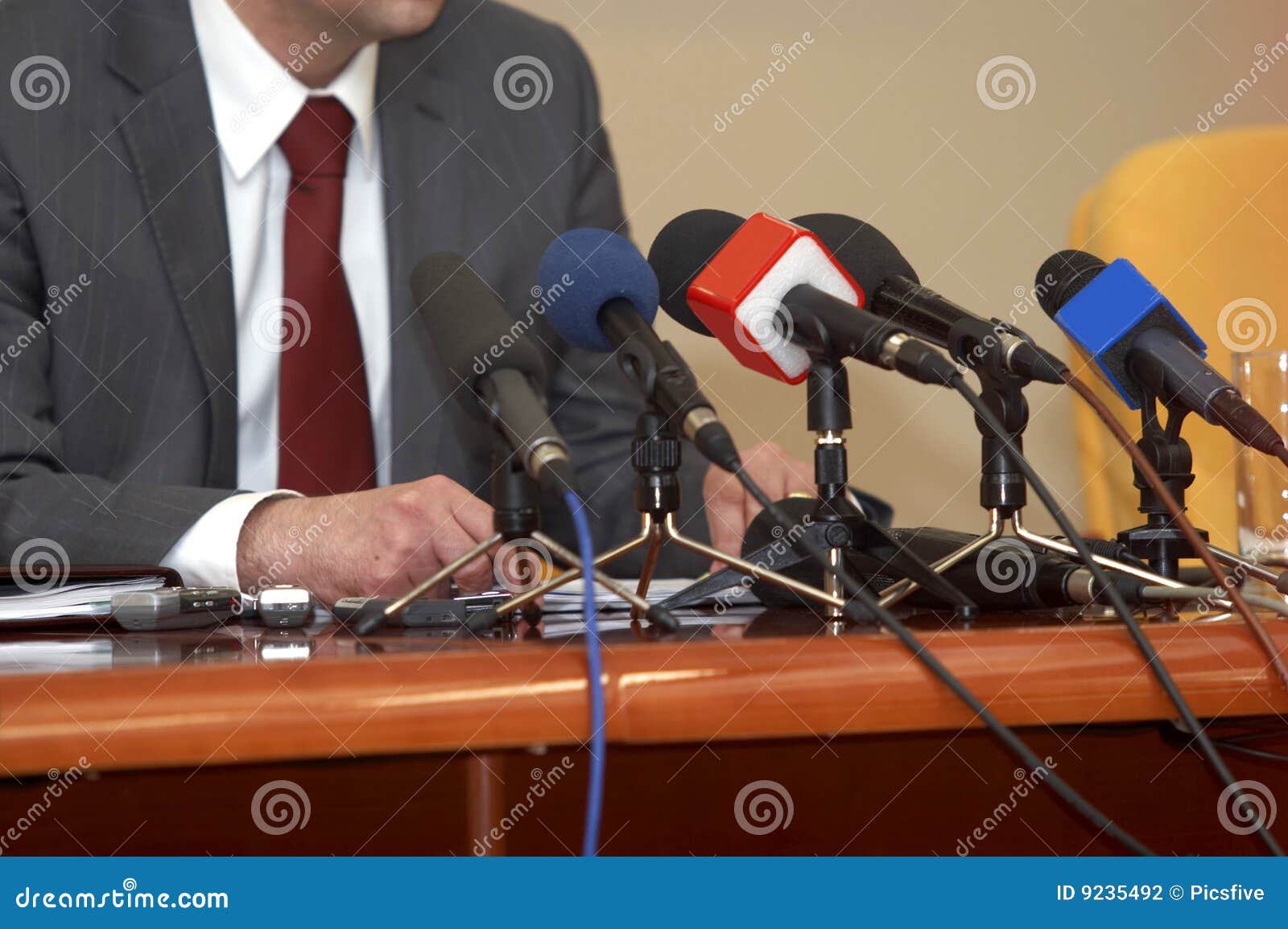 Business Conference Microphones Stock Photo - Image of audio, color ...