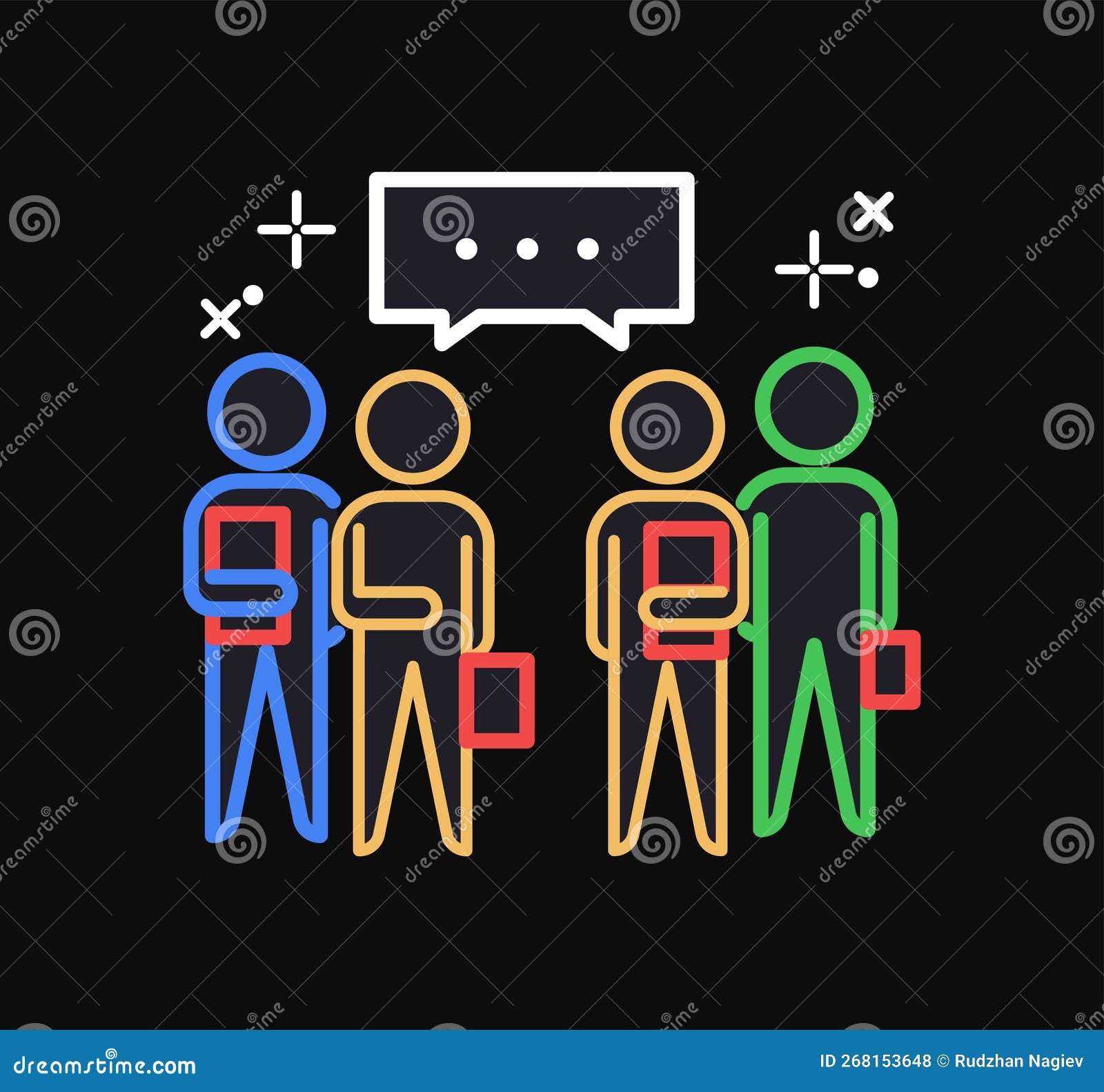 Business Conference Neon Icon Stock Vector - Illustration of support ...