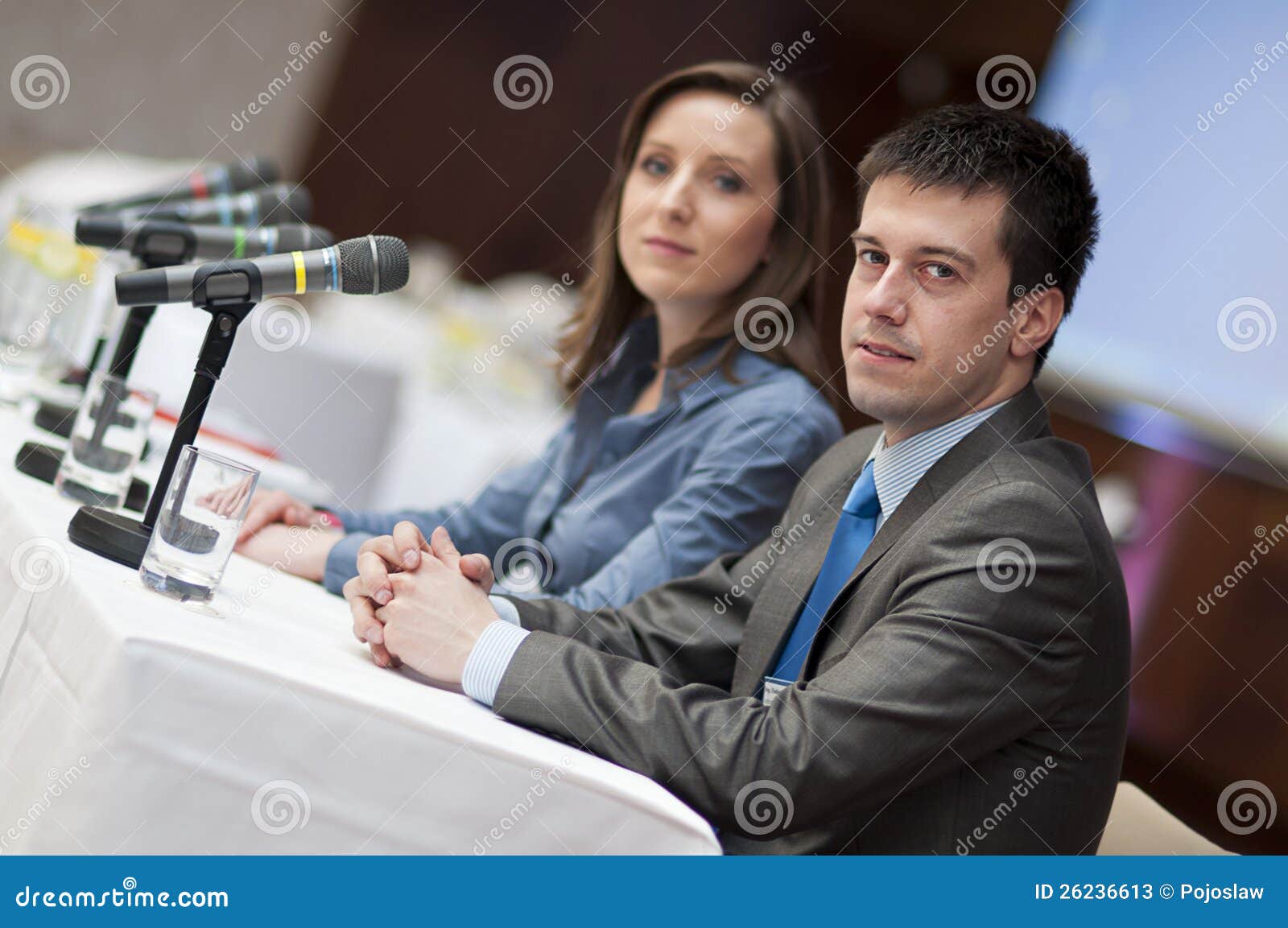 Business Conference Speakers Stock Image - Image of congress, center ...