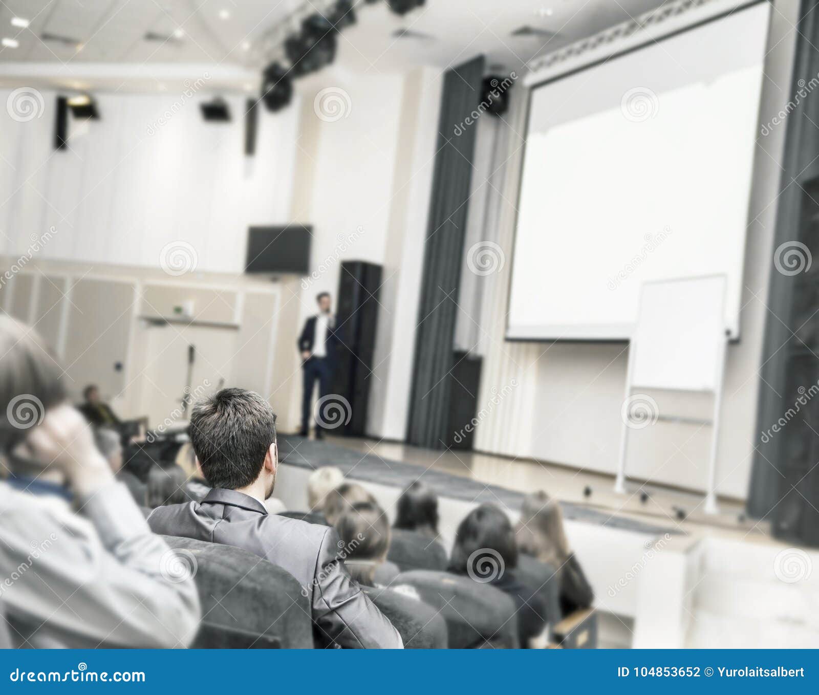 Students of Business Courses Sitting in the Conference Room for a ...