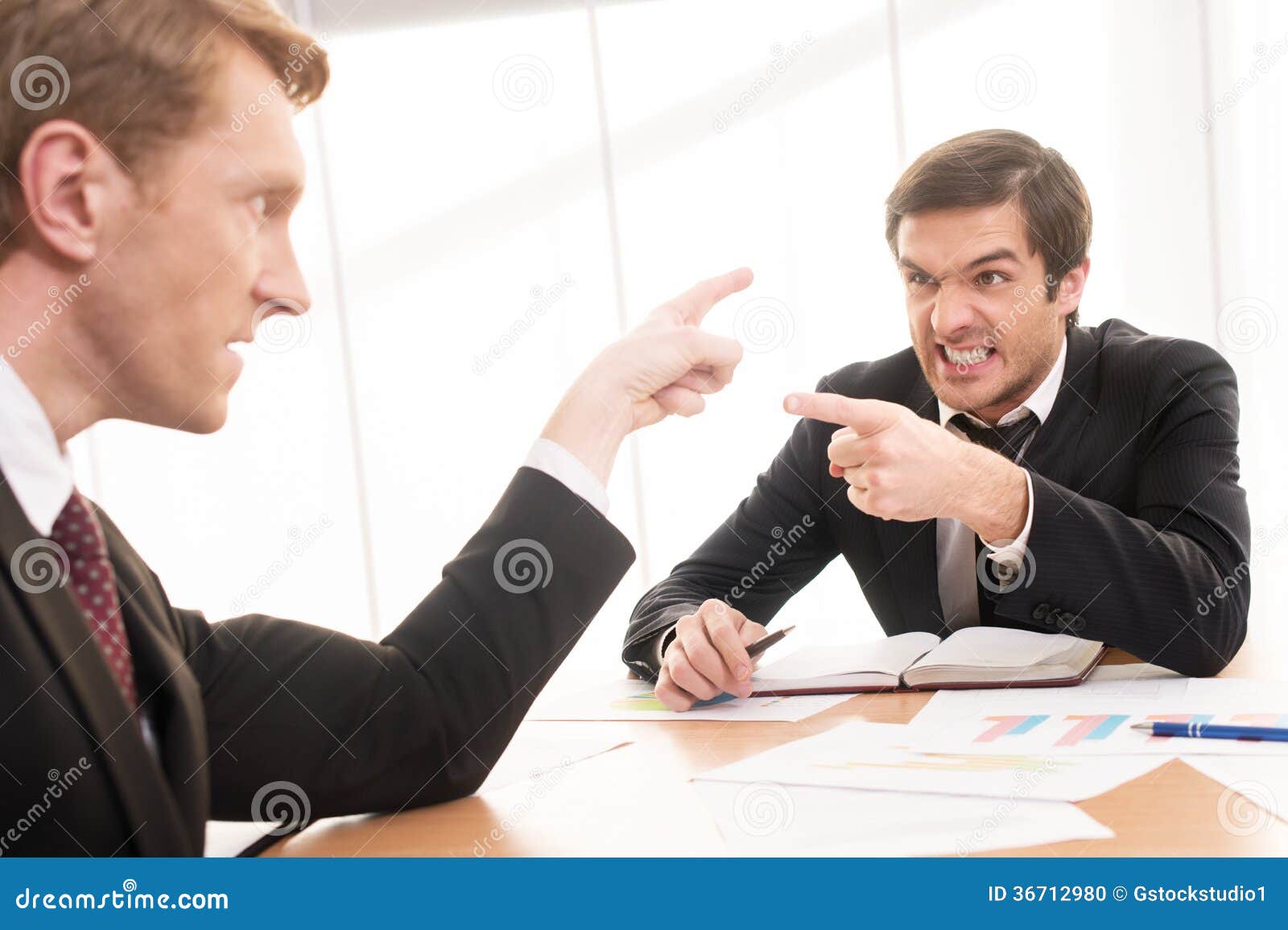 Business confrontation. stock photo. Image of arguing - 36712980