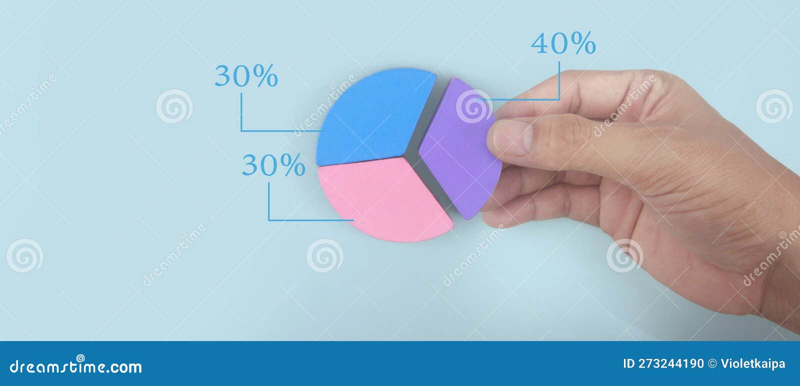 Business Connecting Cubes Chart in Hand Stock Illustration ...
