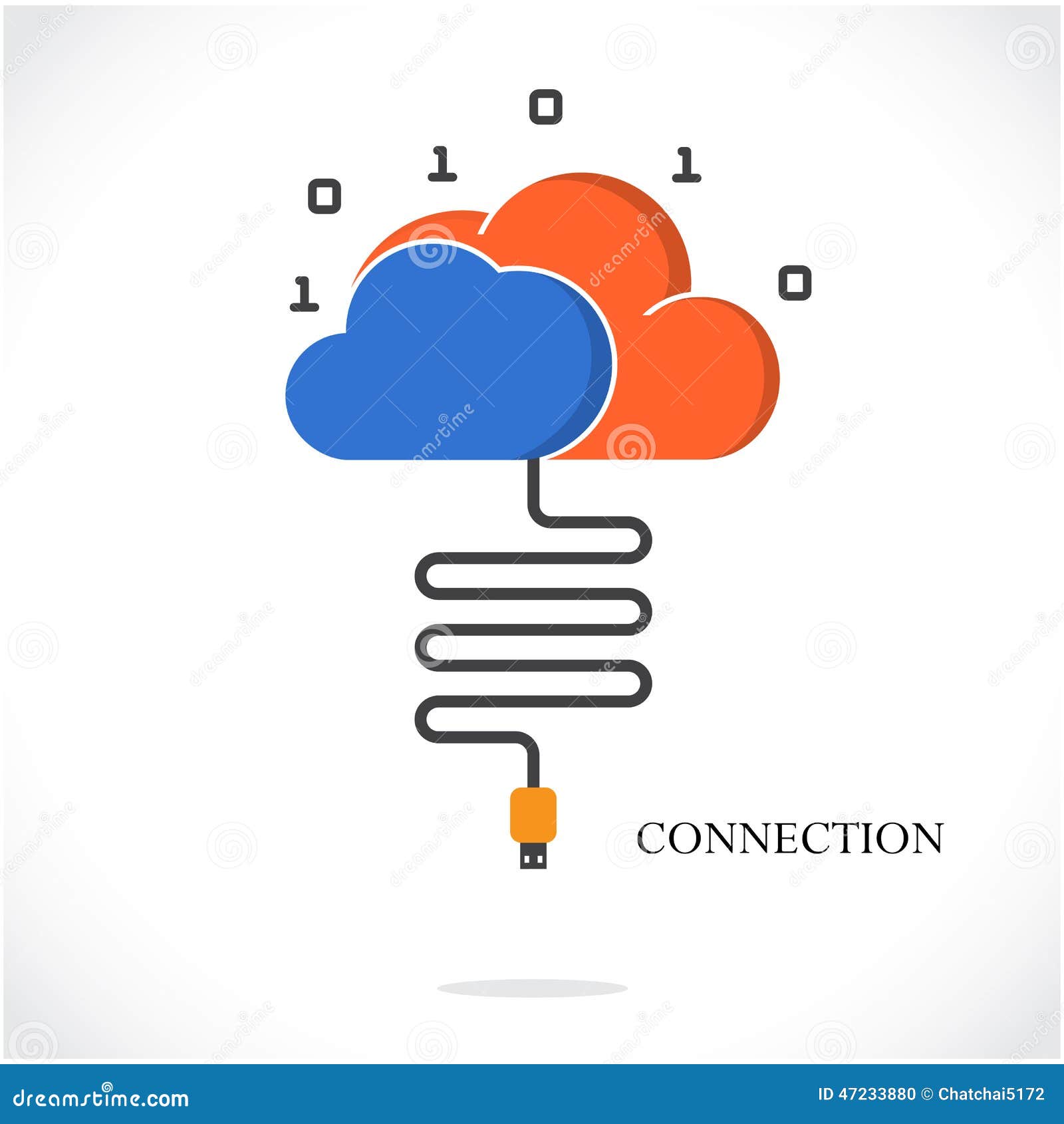 Business Connection and Cloud Technology Computing. Business and Stock Vector - Illustration of ...