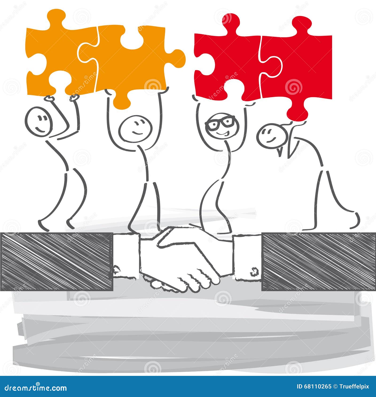 Business connection stock illustration. Illustration of jigsaw - 68110265