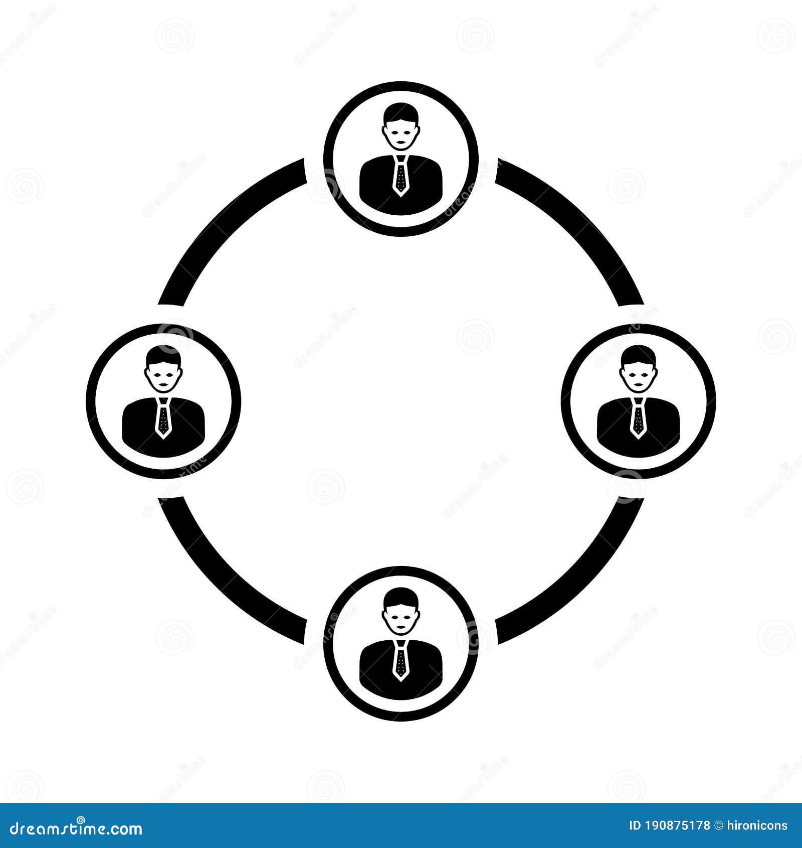 Business Connection Icon / Black Vector Stock Vector - Illustration of ...