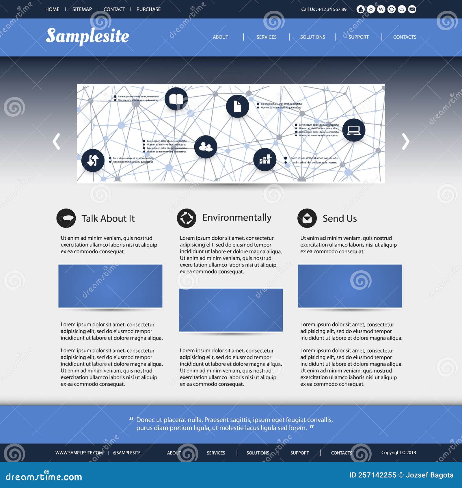 Business, Connection, Network - Website Template Stock Vector ...