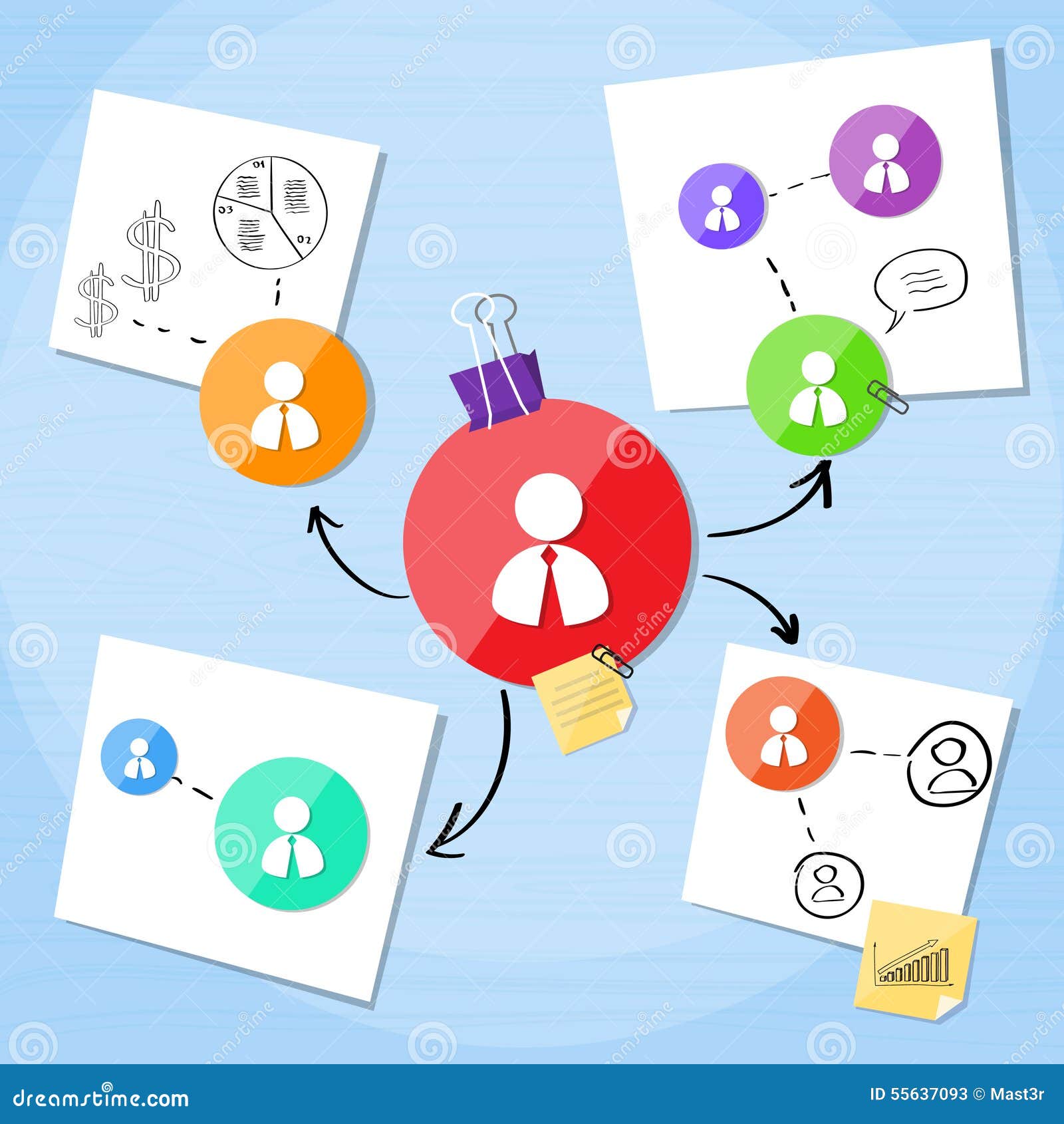 Business Connection Person Icon Team Creative Stock Vector ...