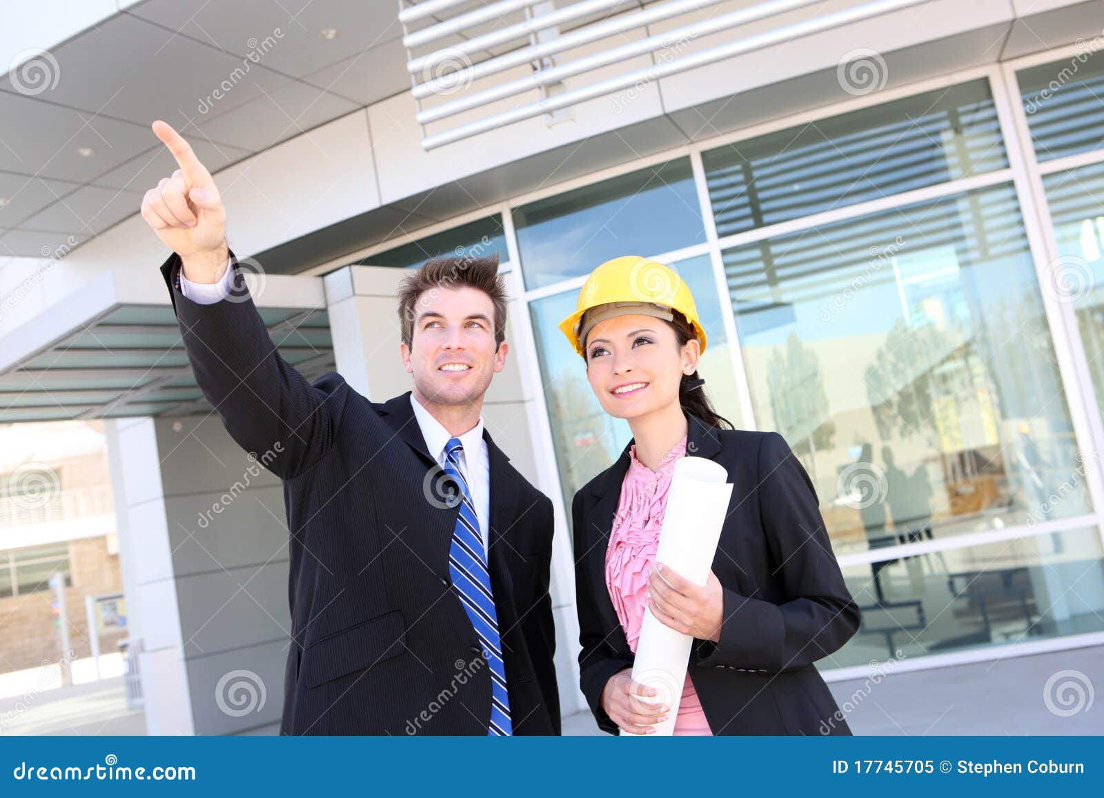 Business Construction Partnership Stock Image - Image of pointing ...