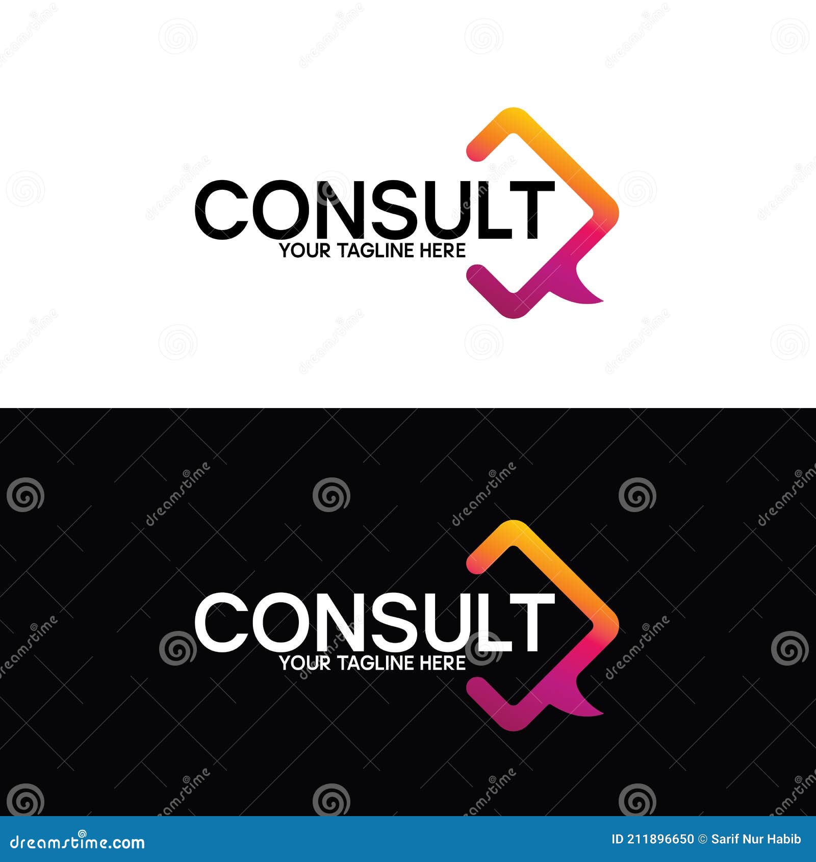 Business Consult Logo Design Template Stock Vector - Illustration of ...