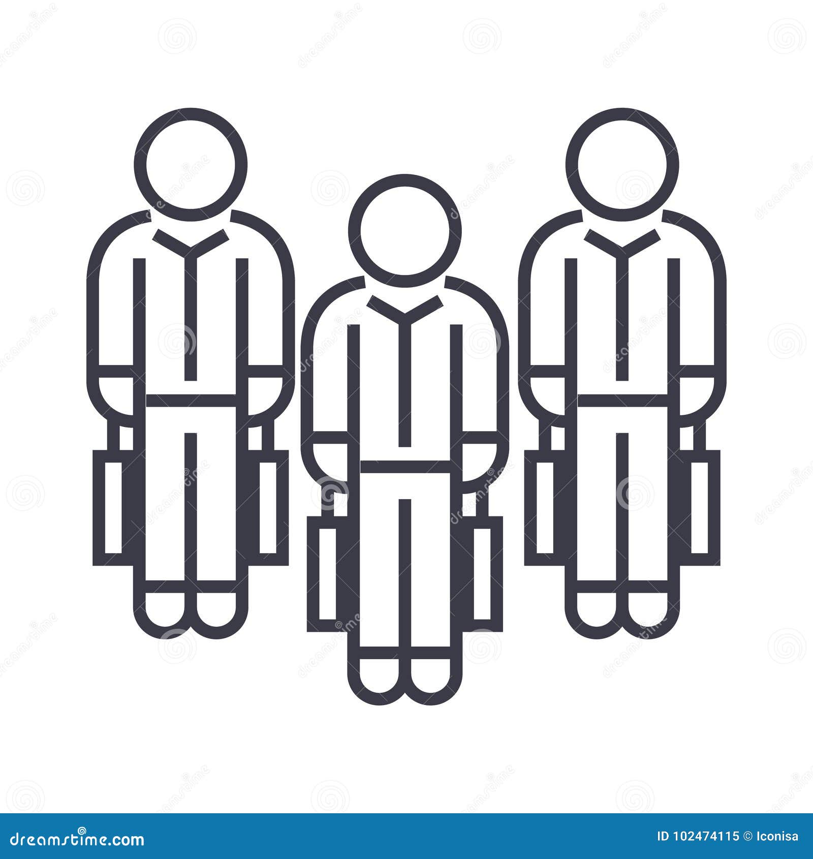 Business Consultants Linear Icon Sign Symbol Vector On Isolated