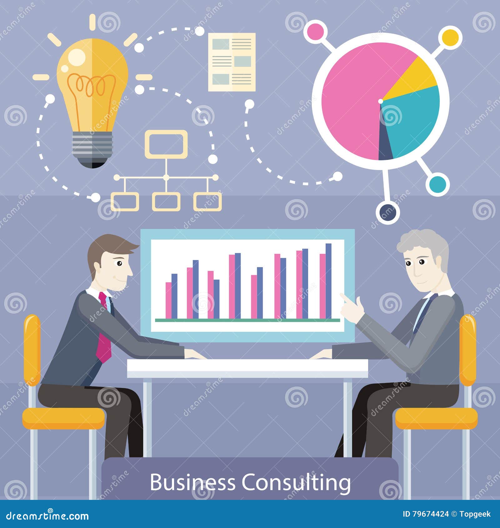 Business Consulting Concept Vector Illustration Stock Vector ... Business Consulting Concept Vector Illustration Stock Vector ...