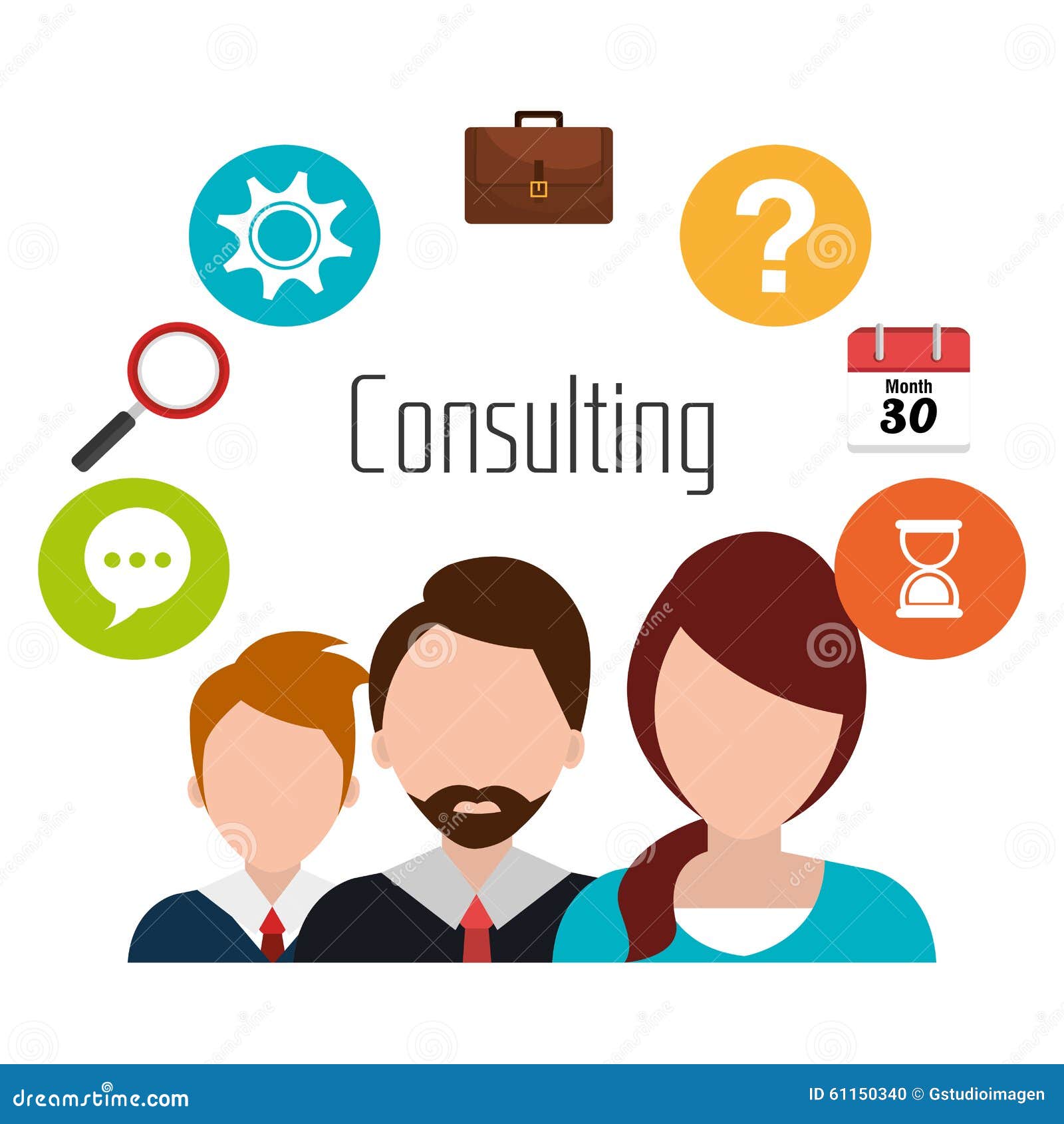 Business Consulting Design. Stock Vector - Illustration of sharing ...