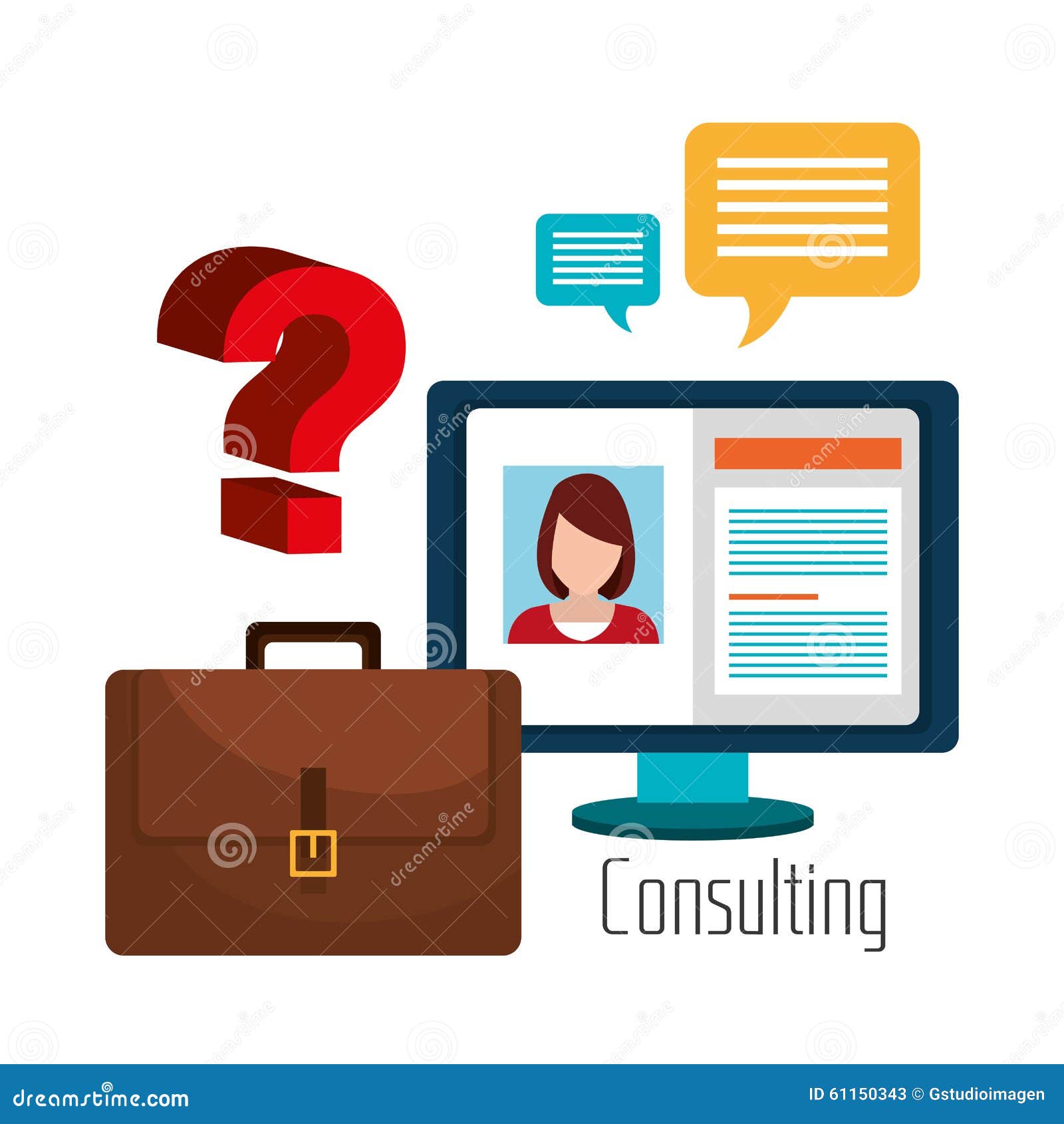 Business Consulting Design. Stock Vector - Illustration of meeting ...