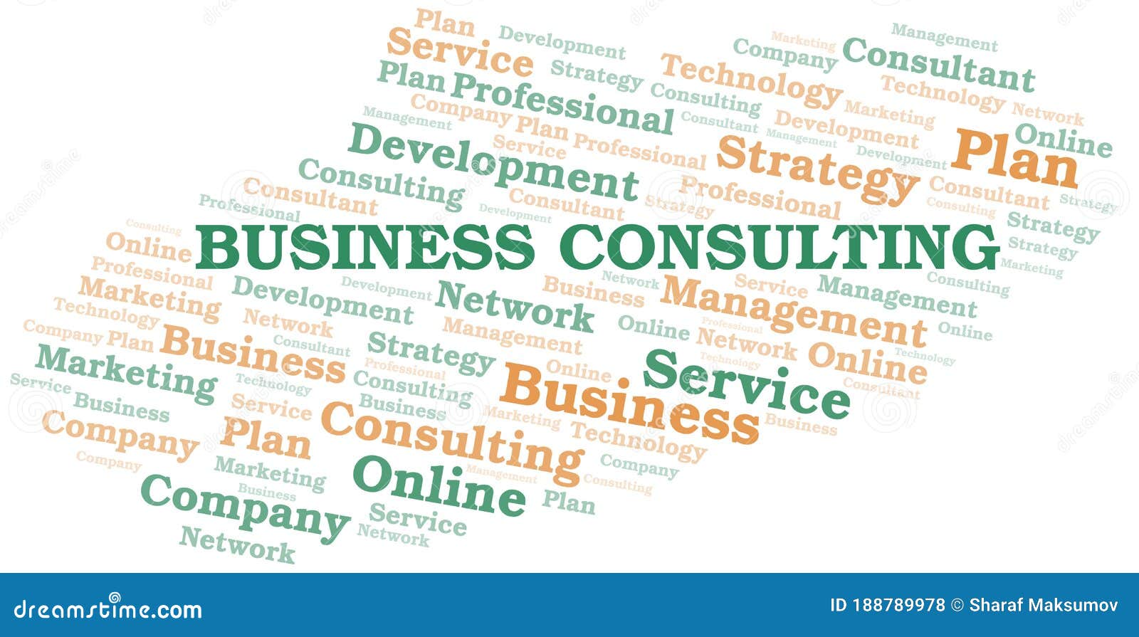 Business Consulting Typography Vector Word Cloud. Stock Vector ...