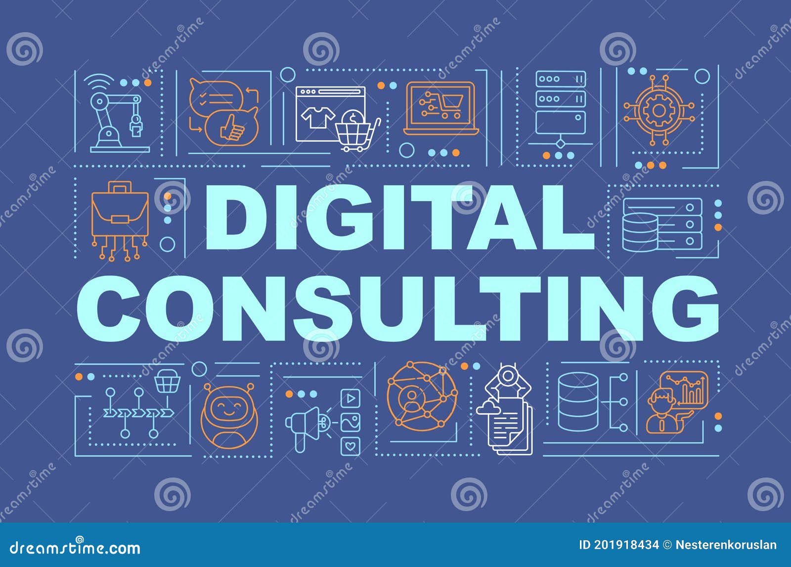 Business Consulting Word Concepts Banner Stock Vector - Illustration of ...