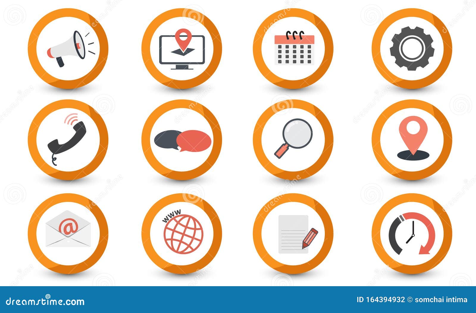 Business Contact Icon Vector Stock Vector - Illustration of hours ...