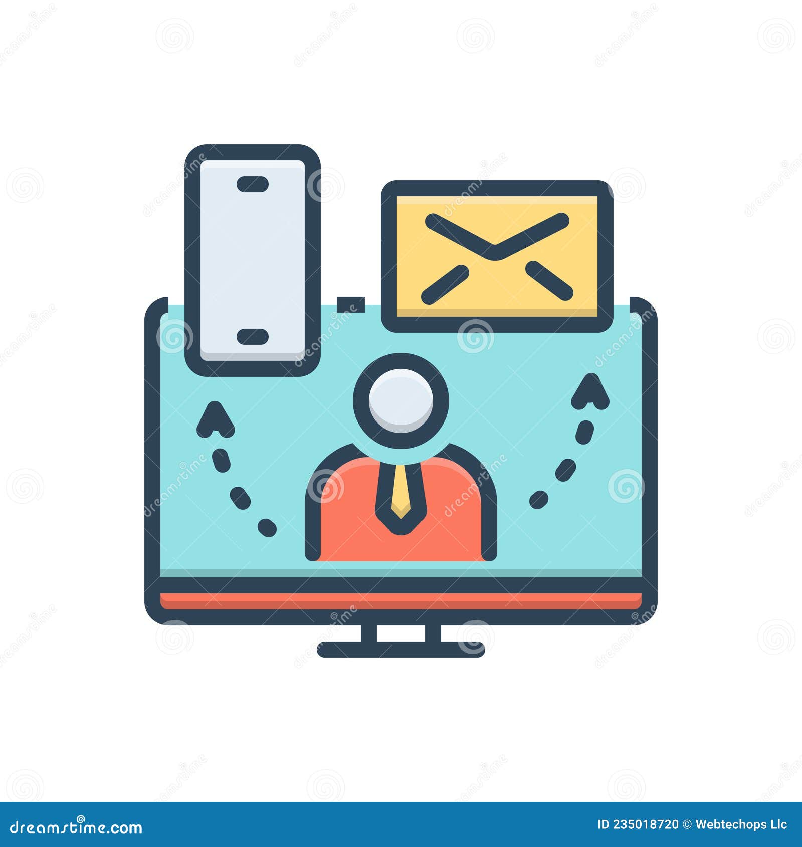 Contacts And Communication Icon Set Streamlined Line Style Collection ...