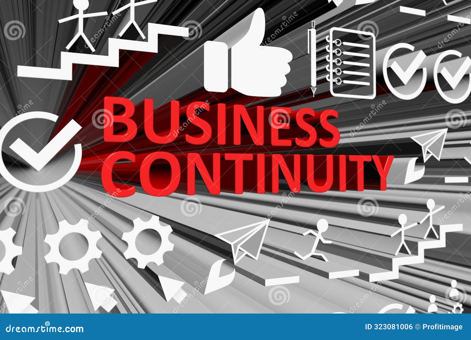 BUSINESS CONTINUITY Concept Blurred Background 3d Stock Illustration ...