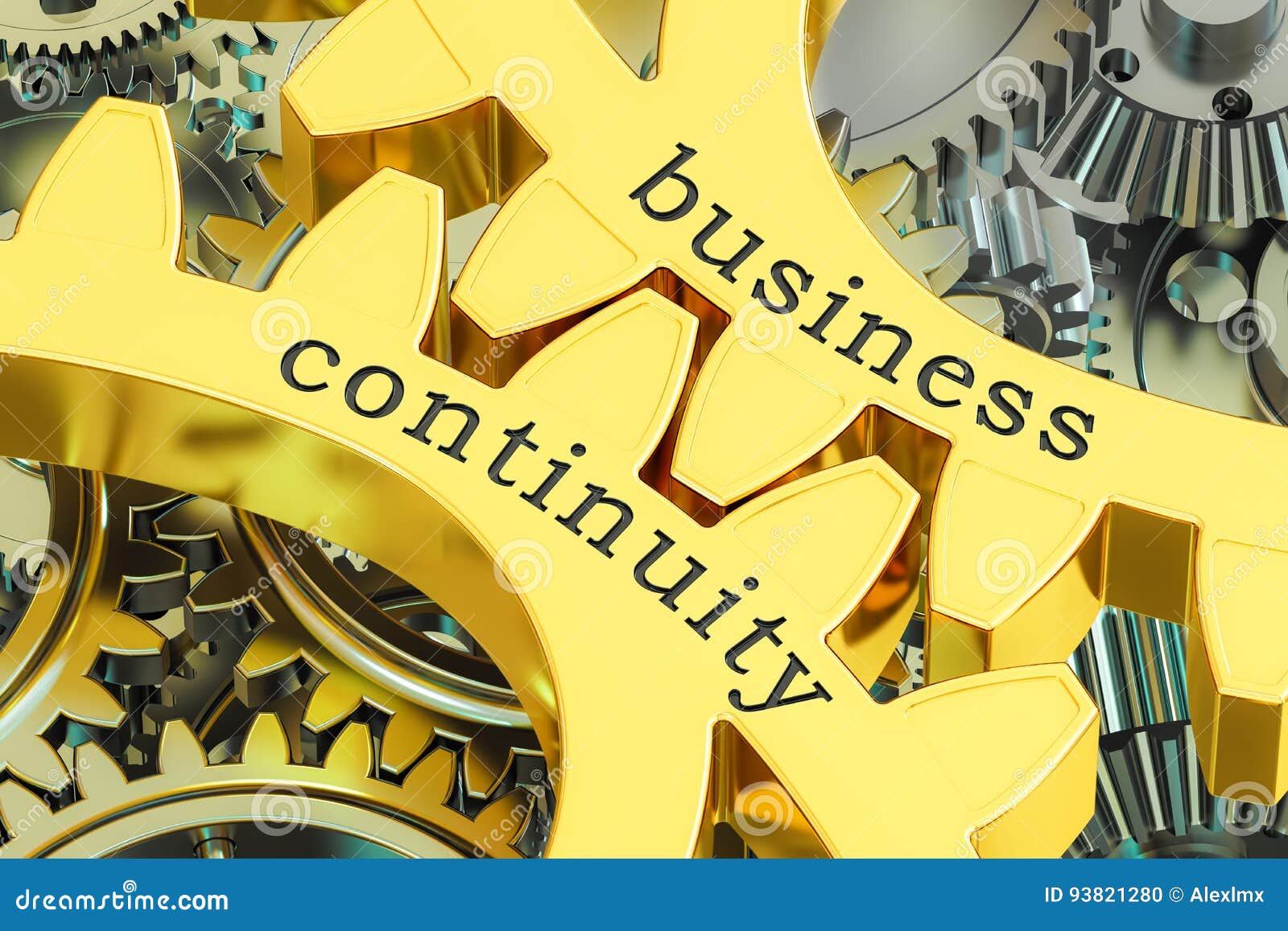 Business Continuity Concept on the Gearwheels, 3D Rendering Stock ... Business Continuity Concept on the Gearwheels, 3D Rendering Stock ...