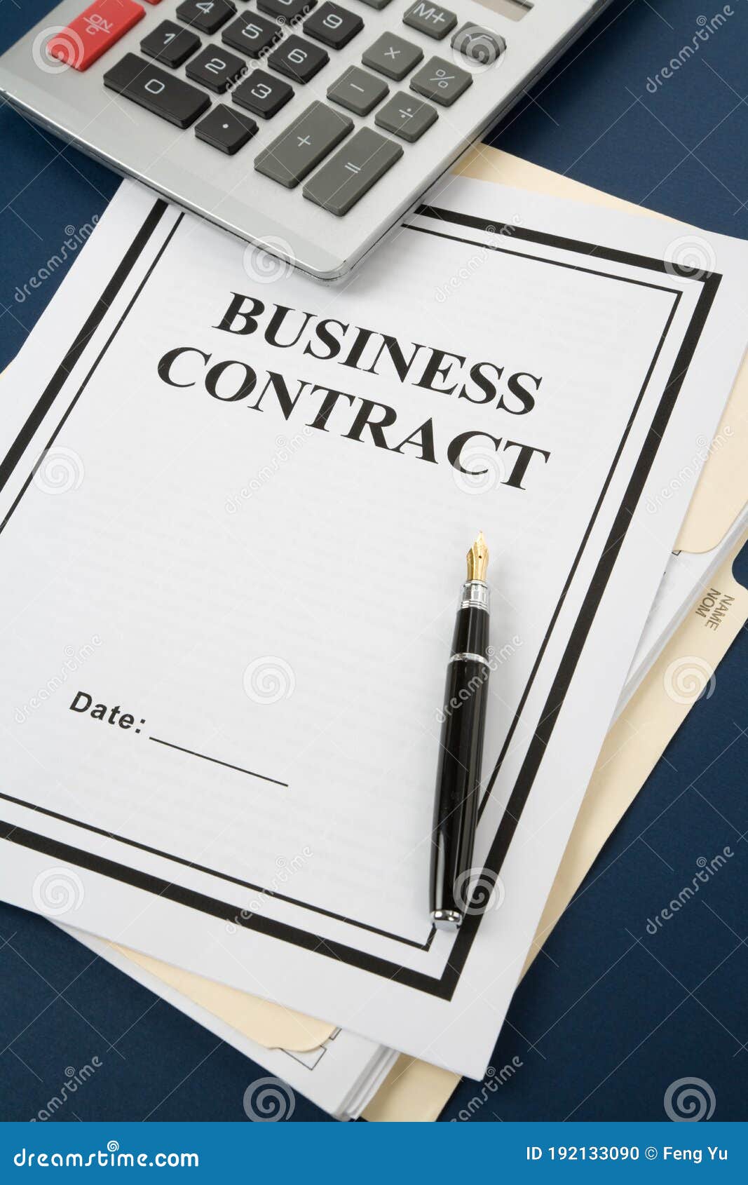 Business Contract document stock photo. Image of paper - 192133090