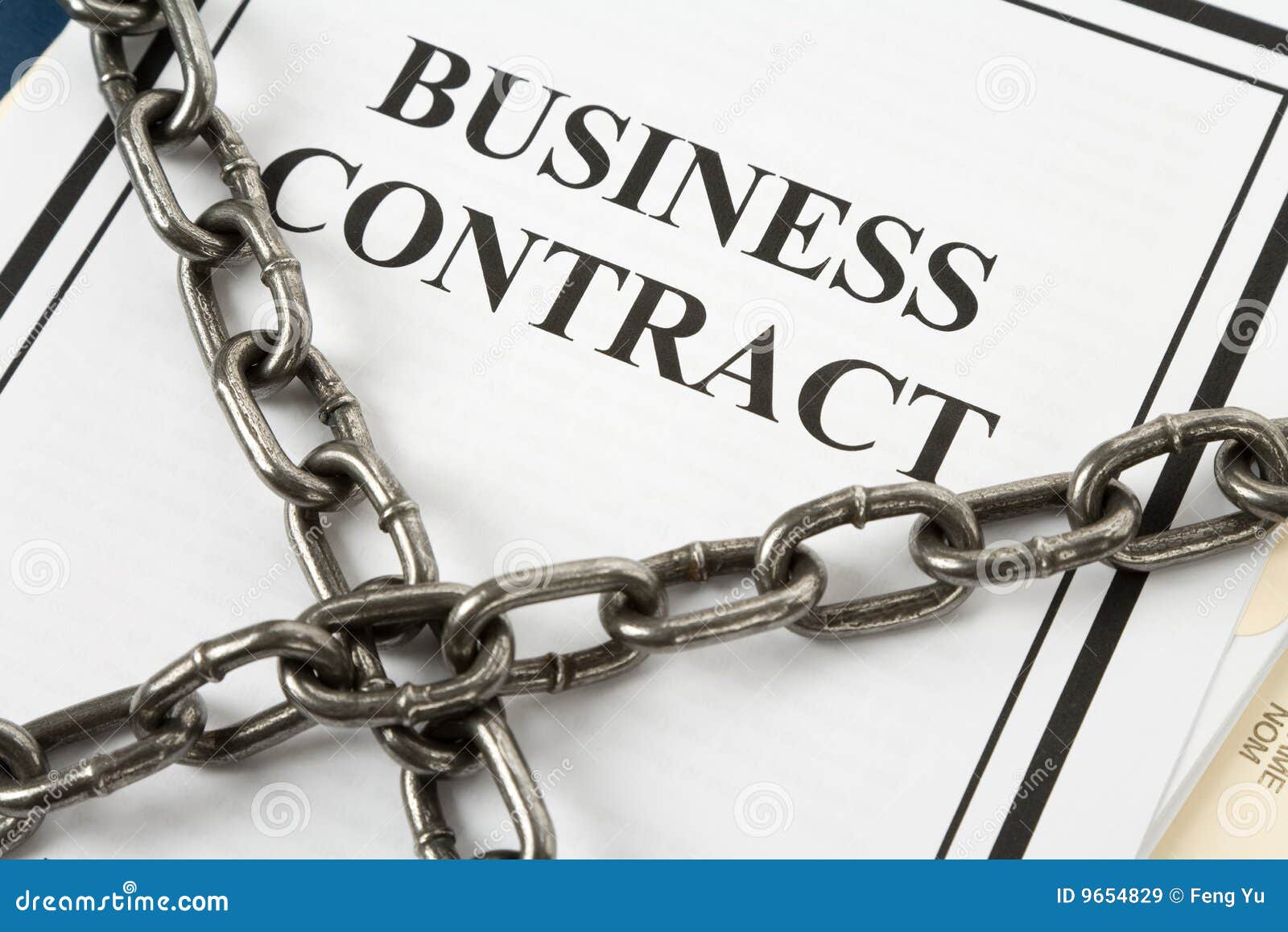 Business Contract and Chain Stock Image - Image of paper, file: 9654829